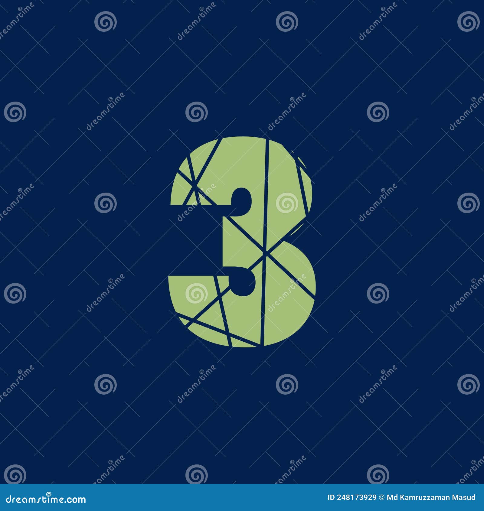 3 Numeric Text Vector Logo,Â or Symbol Design. 3 Digit Typography ...