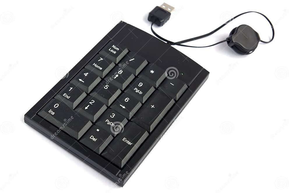 Numeric USB Keyboard Isolated Stock Image - Image of device, link: 25473965
