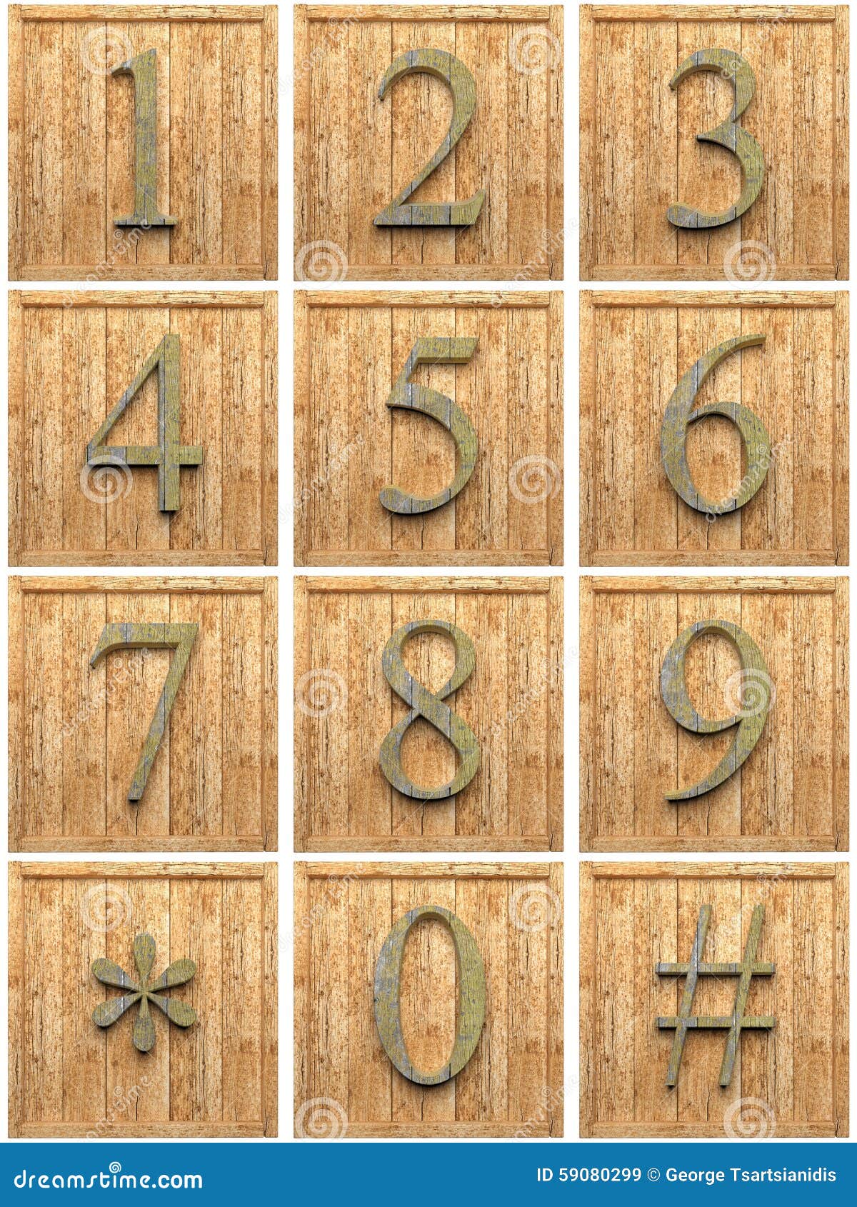 Numeric Wooden Characters Royalty-Free Stock Photo | CartoonDealer.com ...