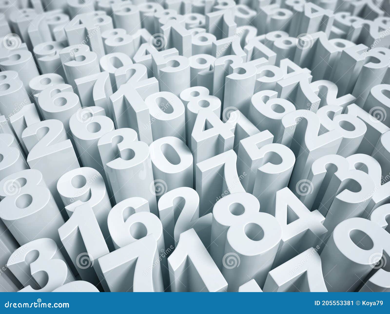 Numerical Abstract Background 3d Rendering Stock Illustration ...