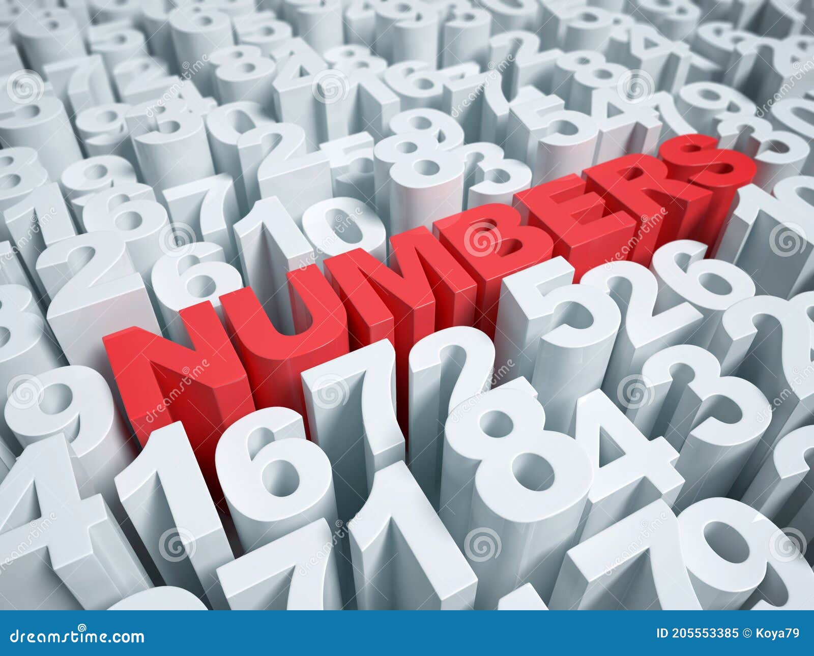 Numerical Abstract Background 3d Rendering Stock Illustration ...