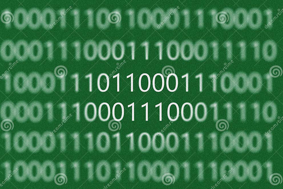 Numerical Continuous Code in Green Color, Abstract Web Data in B Stock Illustration ...