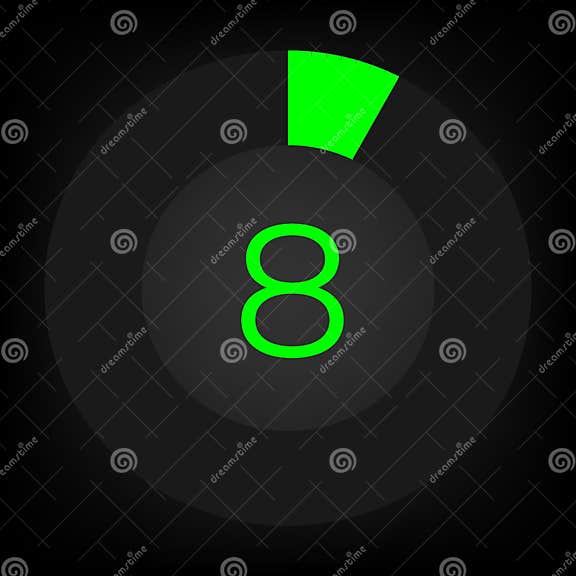 Circulate Progress Bar with Numeric Count at the 8 Stock Illustration ...