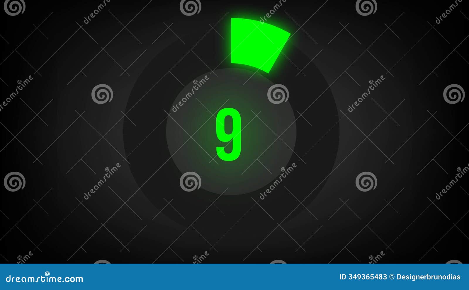 Circular Progress Bar with Bright Neon Green Light in 9 Stock ...