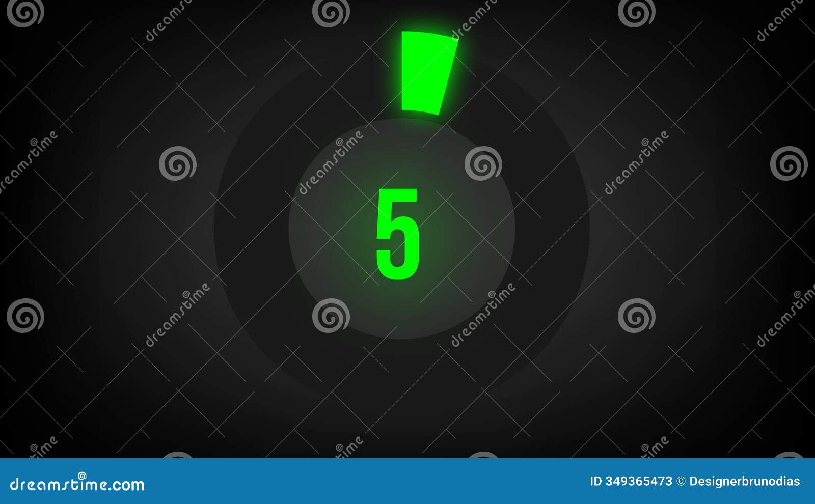 Circular Progress Bar with Bright Neon Green Light in 5 Stock ...