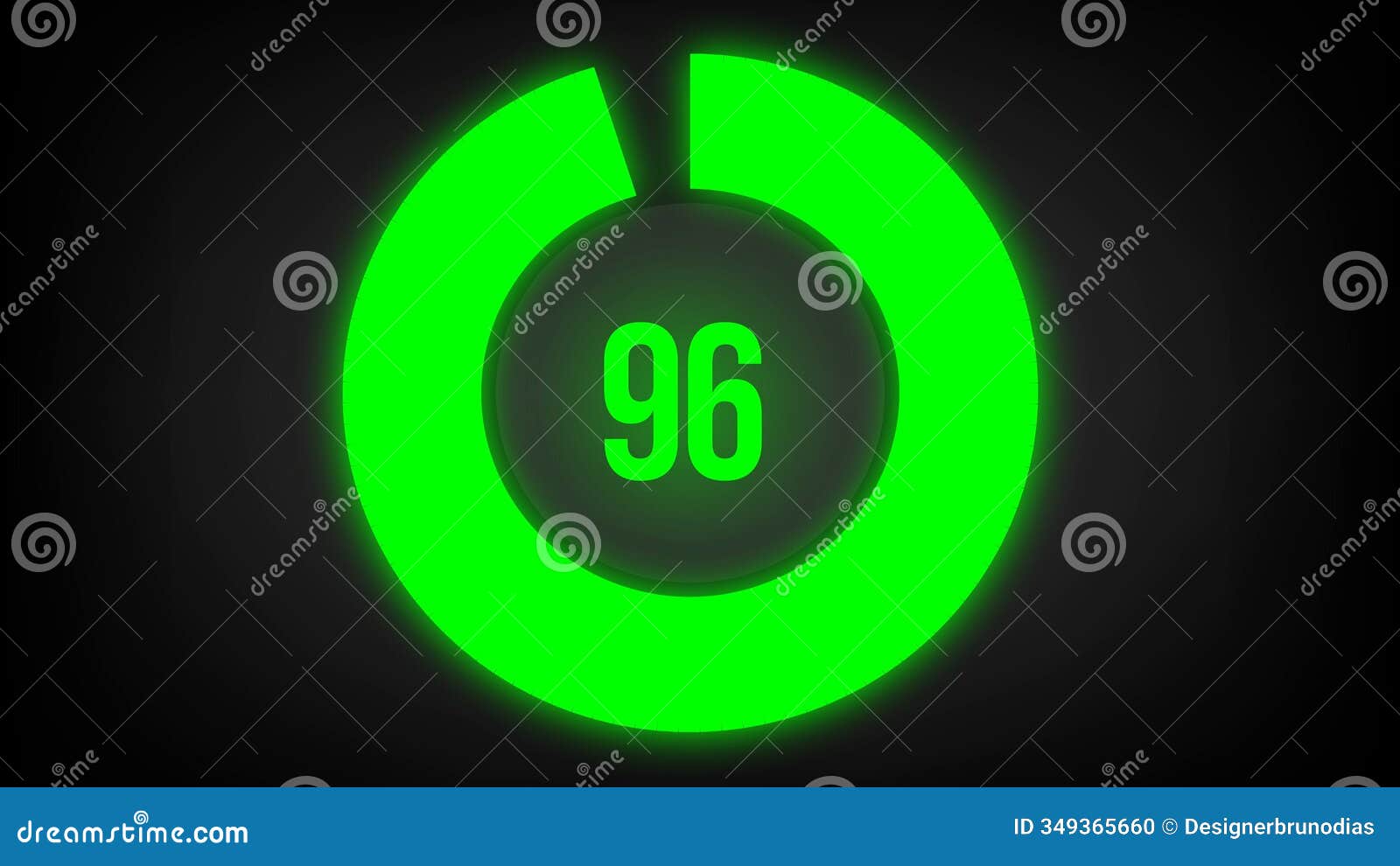 Circular Progress Bar with Bright Neon Green Light in 96 Stock ...