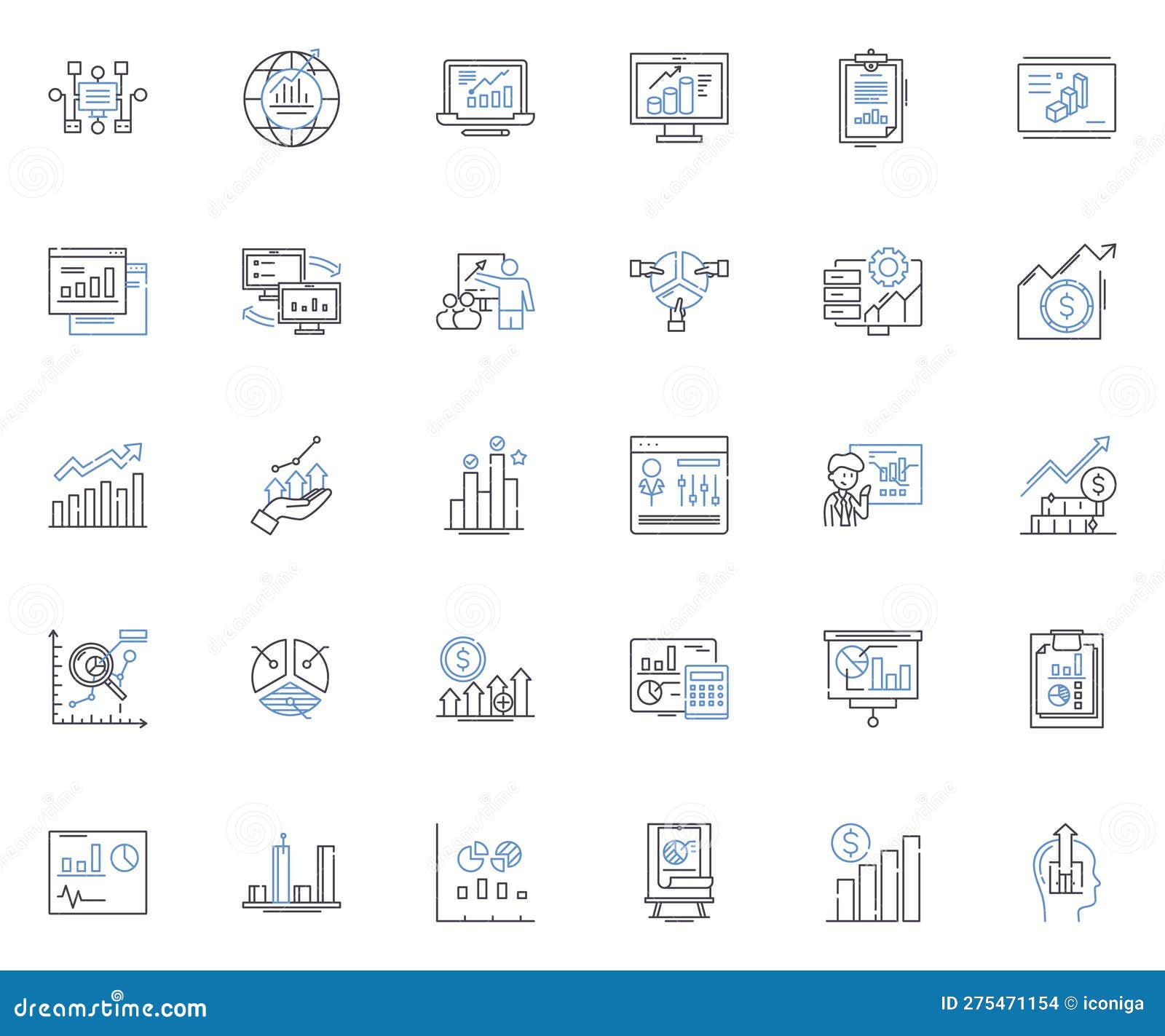 Numerical Illustration Line Icons Collection. Graphs, Charts, Graphical ... Numerical Illustration Line Icons Collection. Graphs, Charts, Graphical ...