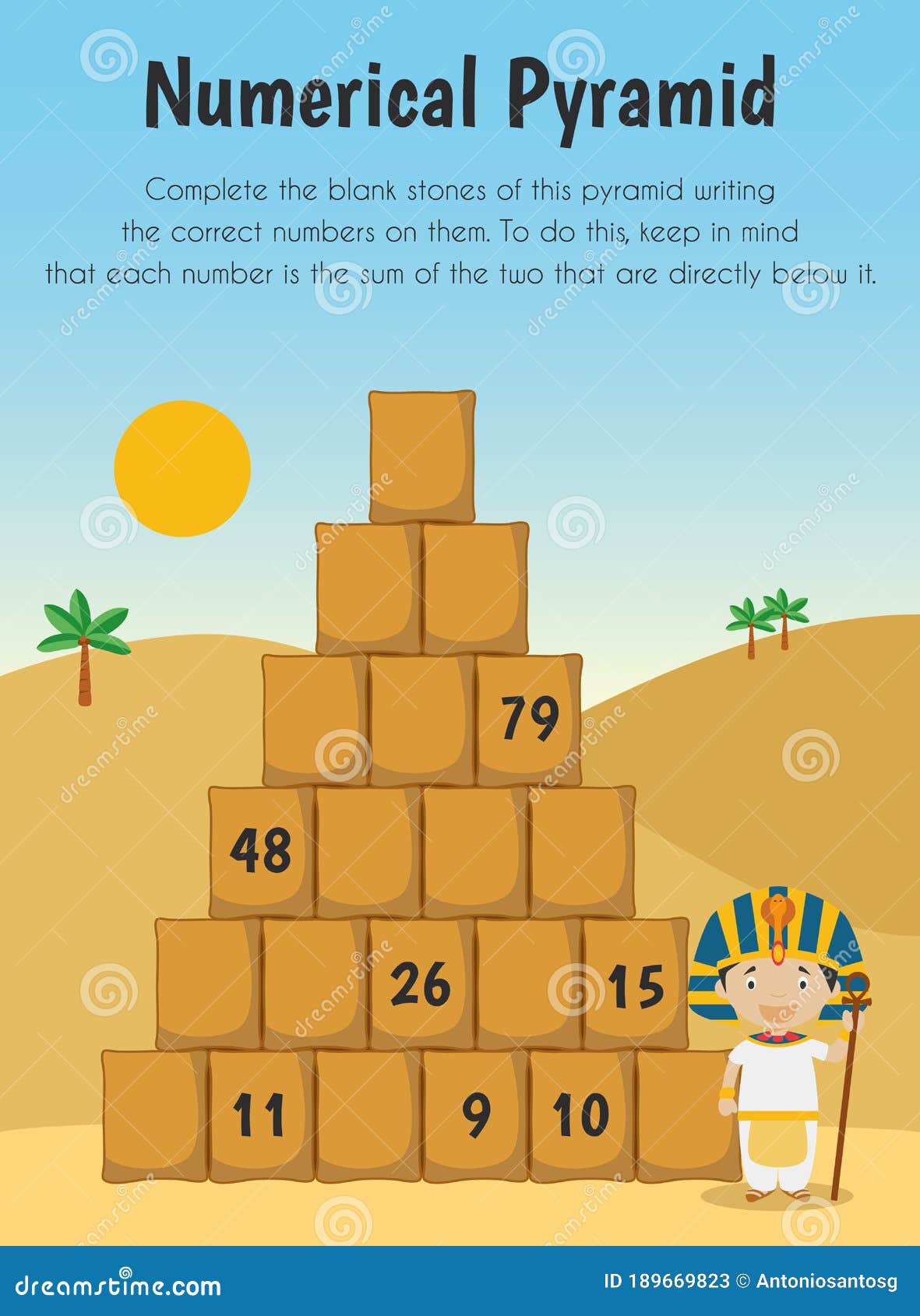 Numerical Pyramid Educational Sheet. Primary Module For Numerical ...