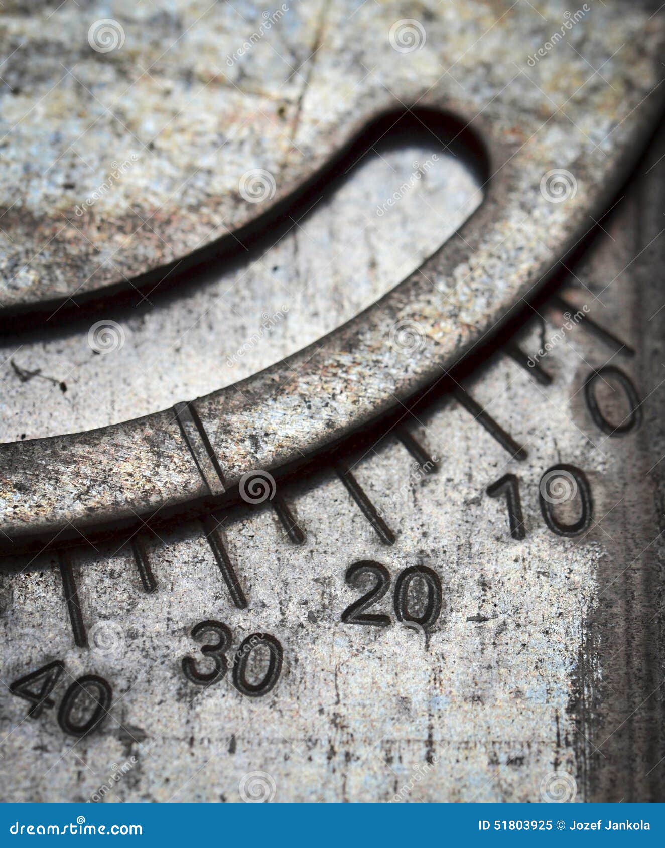 Numerical scale on metal stock image. Image of numeric - 51803925