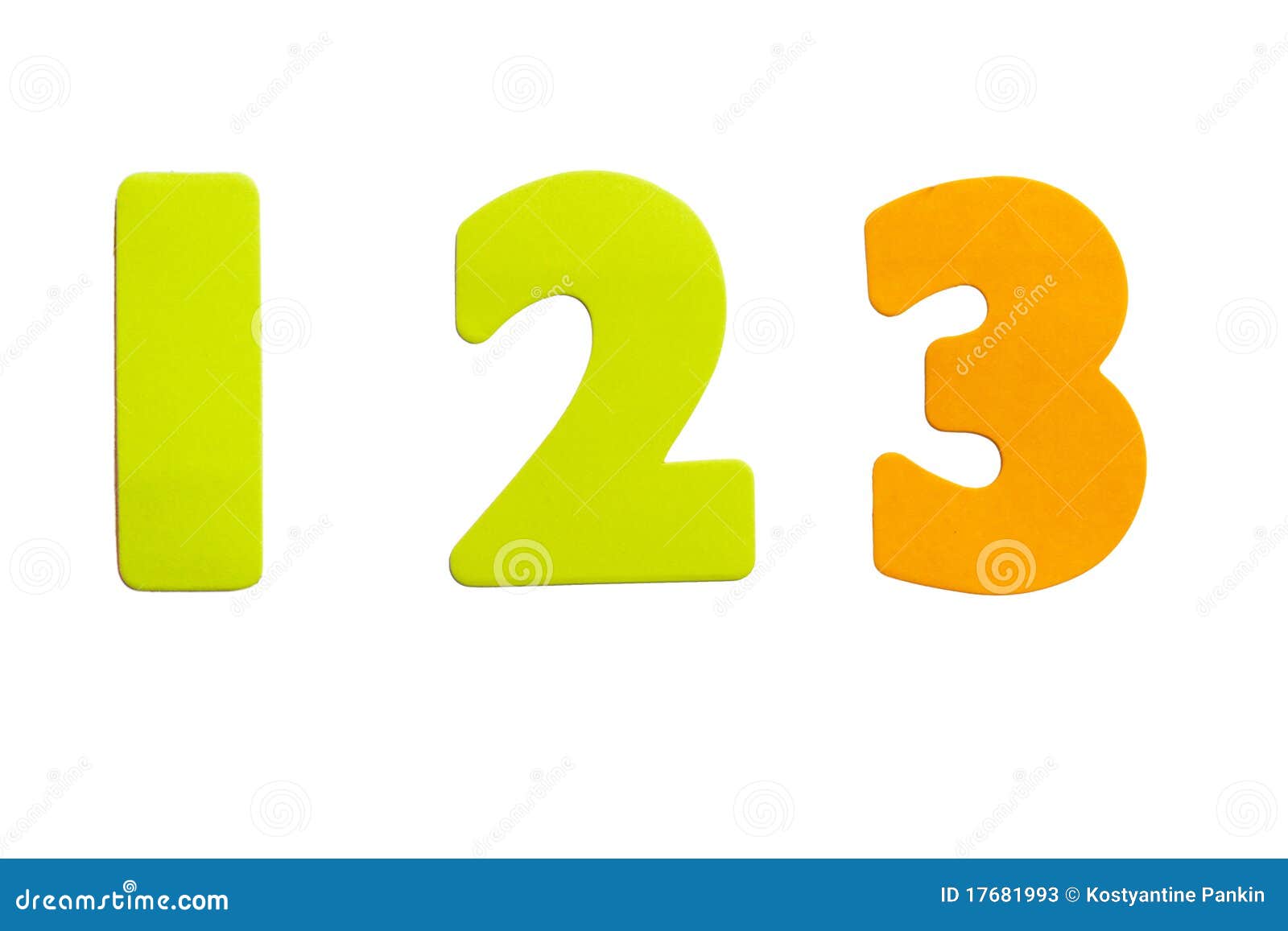 Numero 123 immagine stock. Immagine di verde, stampa - 17681993