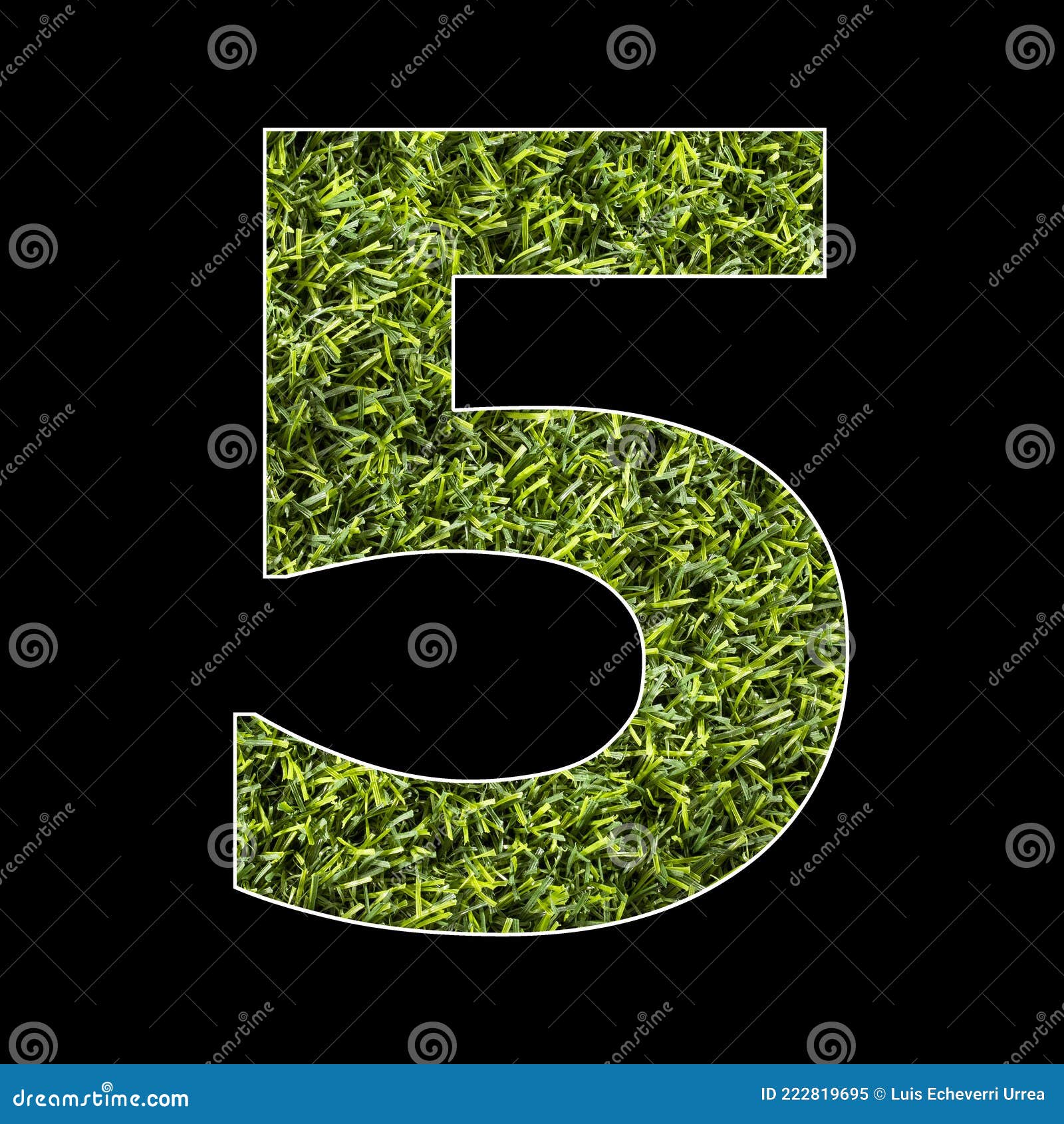 Numero 5 Di Prato Verde Artificiale Immagine Stock - Immagine di ...