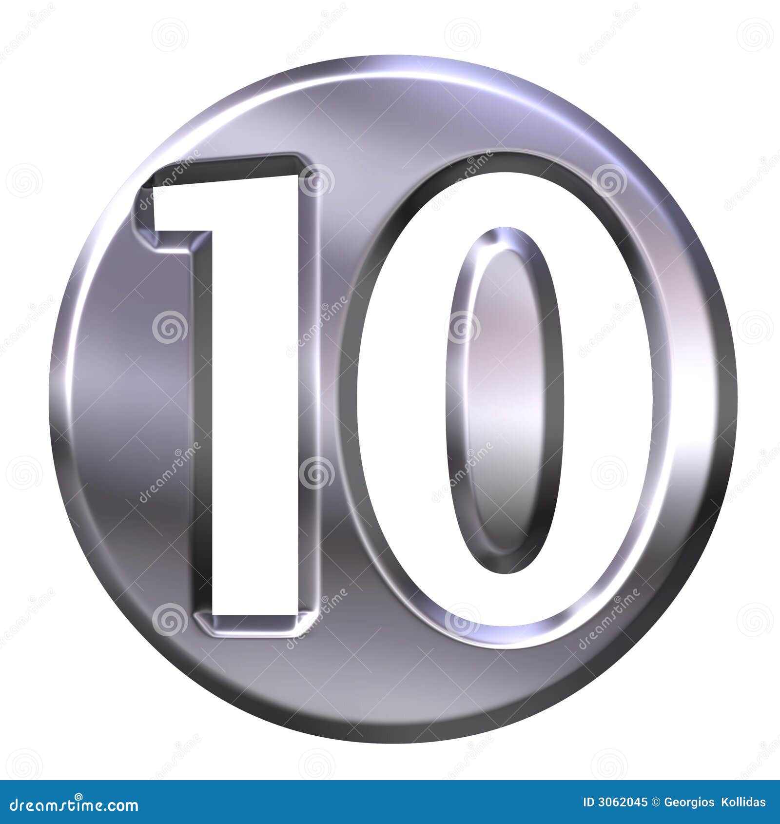 Numero Incorniciato 10 Dell'argento Illustrazione di Stock ...
