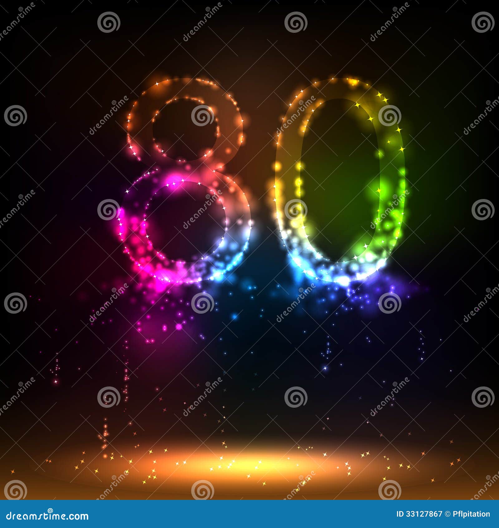 Numero ottanta illustrazione vettoriale. Illustrazione di sfondo - 33127867