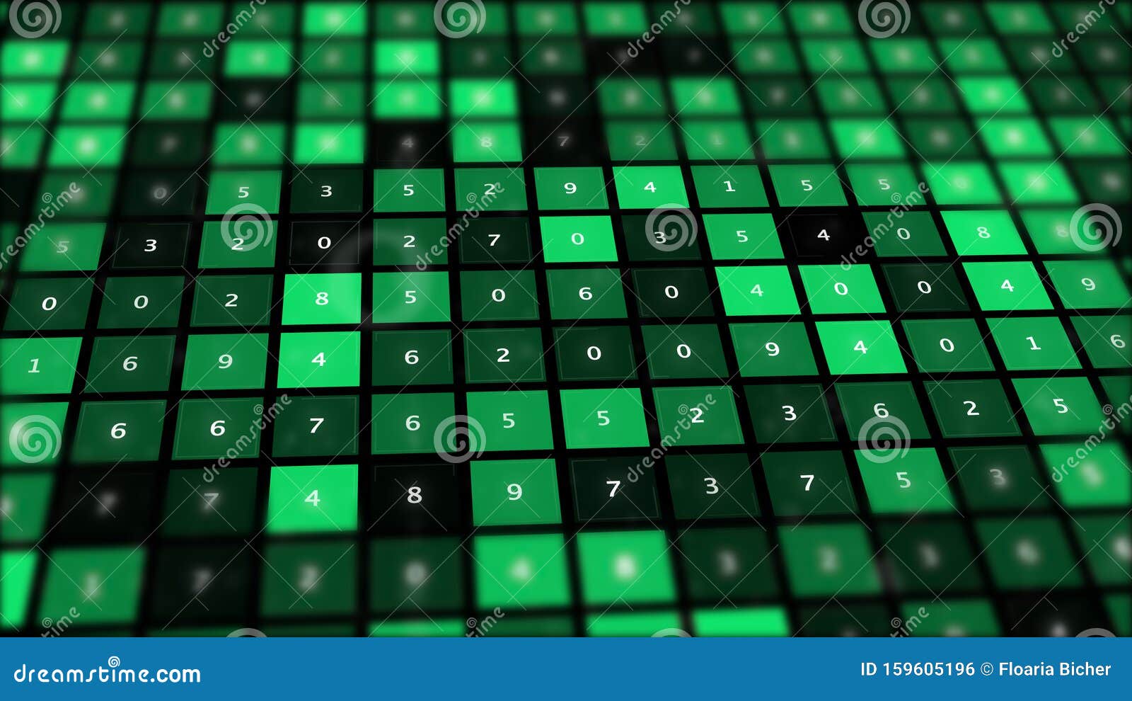 Numerology Concept Abstract Background. Data System. Stock Illustration ...