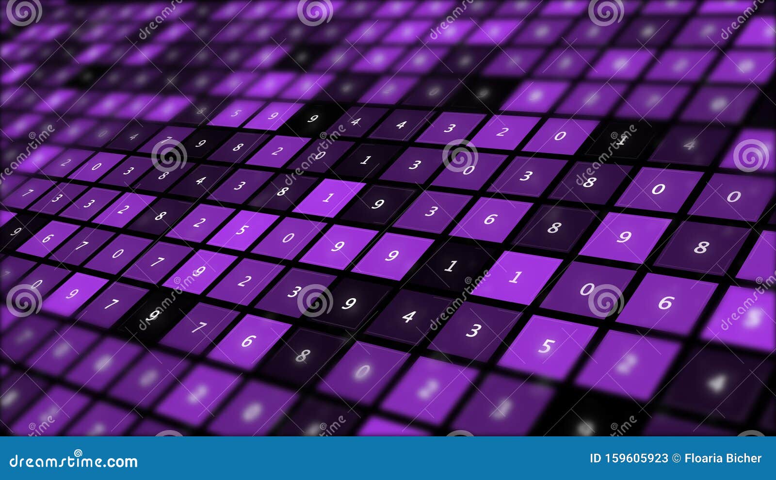 Numerology Concept Abstract Background. Data System. Stock Illustration ...