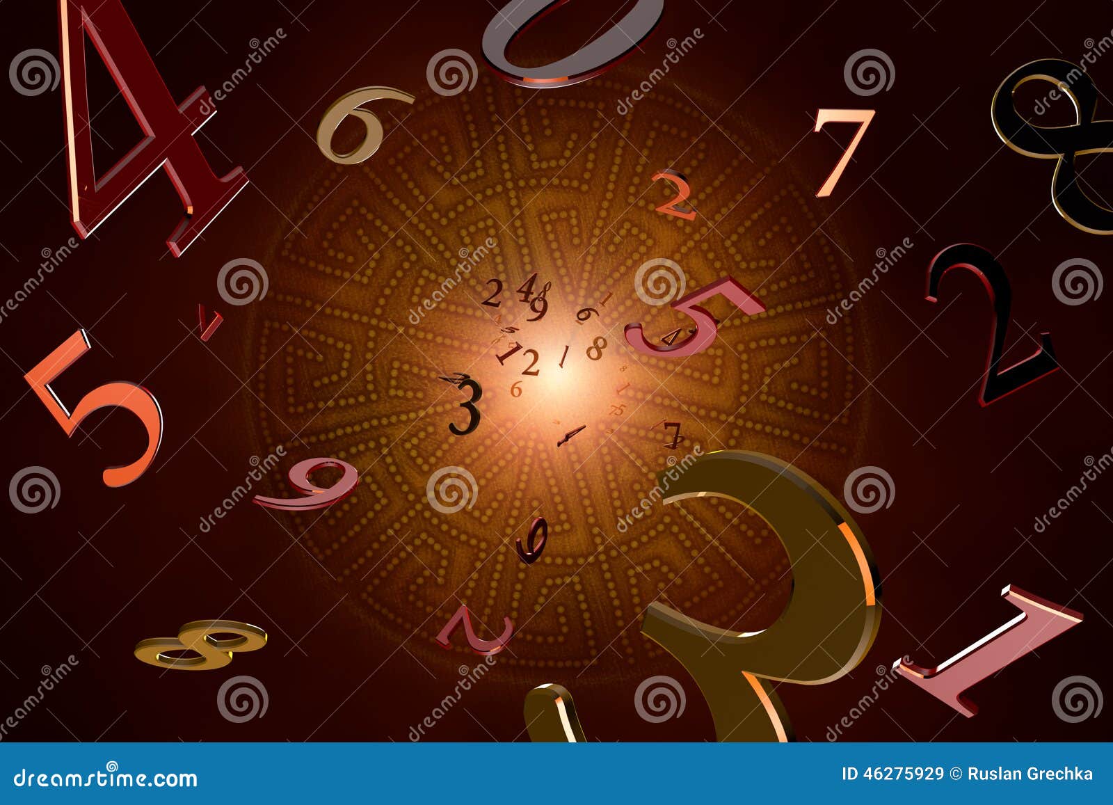 Numerology Magical Knowledge Stock Illustrations – 4 Numerology Magical ...