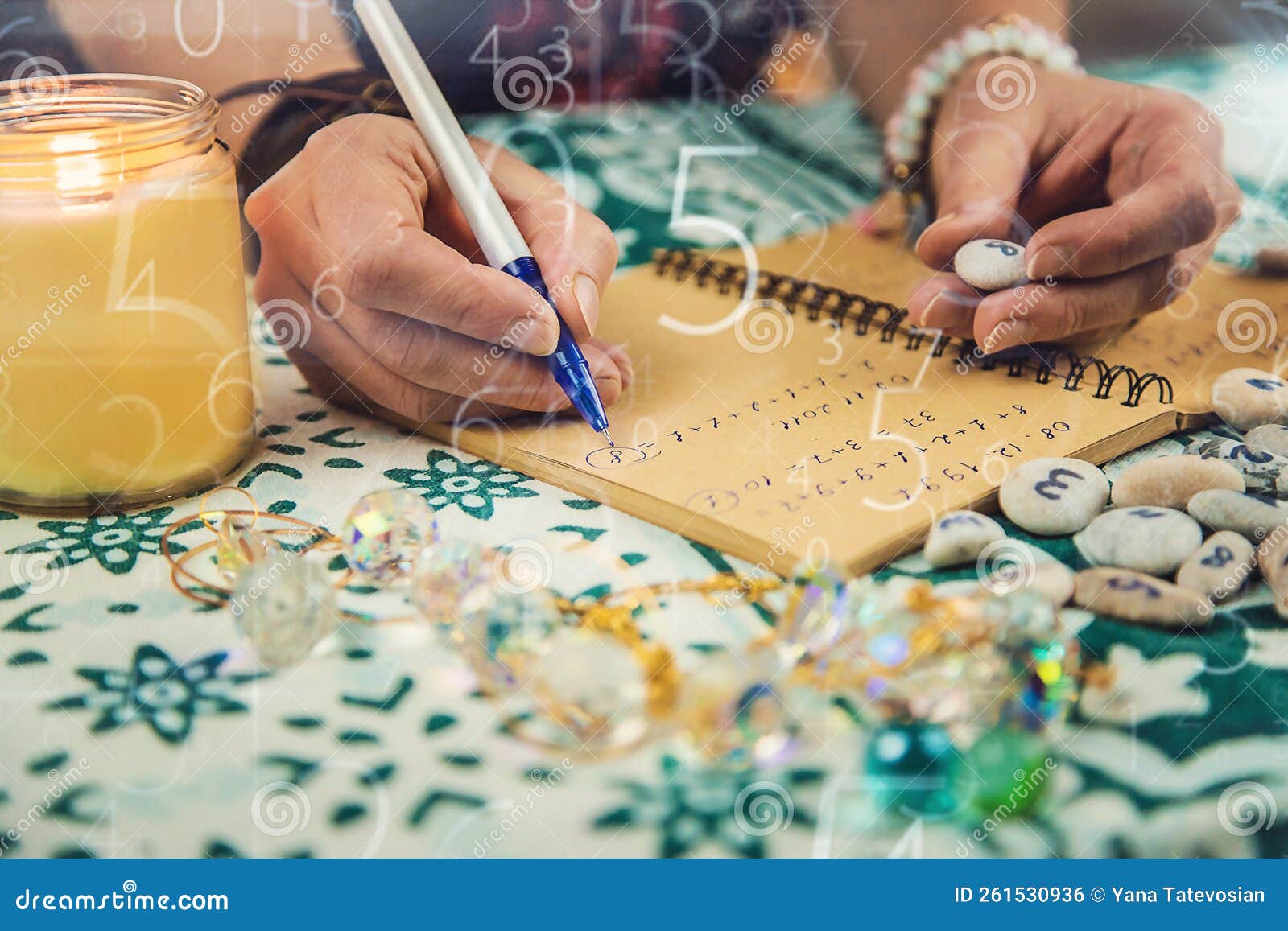 Numerology Numbers on the Table. Selective Focus Stock Photo - Image of ...