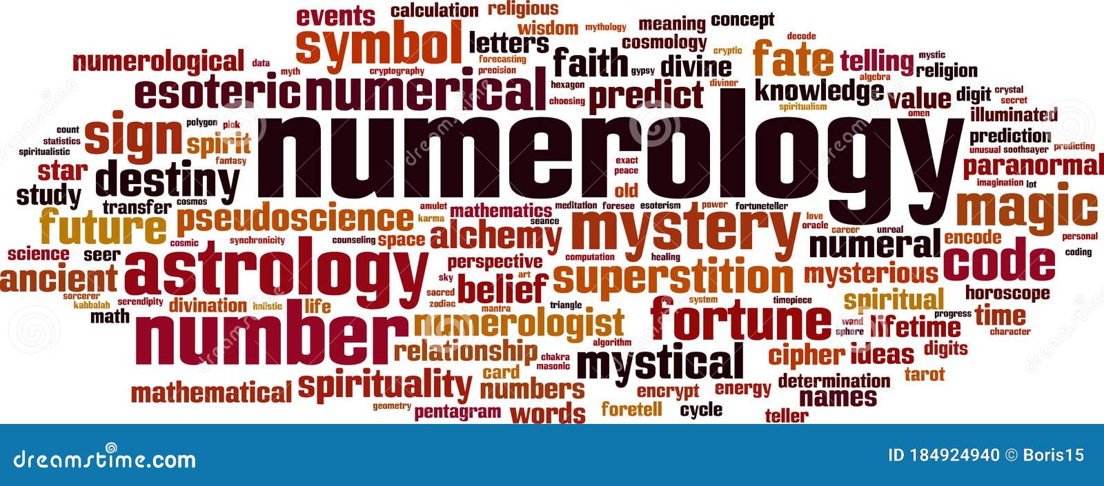 Numerology word cloud stock vector. Illustration of number - 184924940
