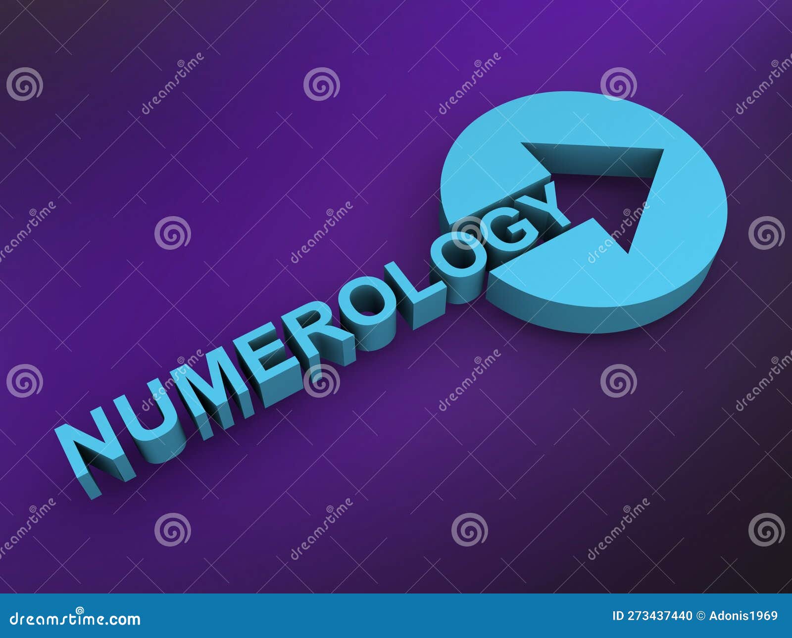 Numerology word on purple stock illustration. Illustration of ...