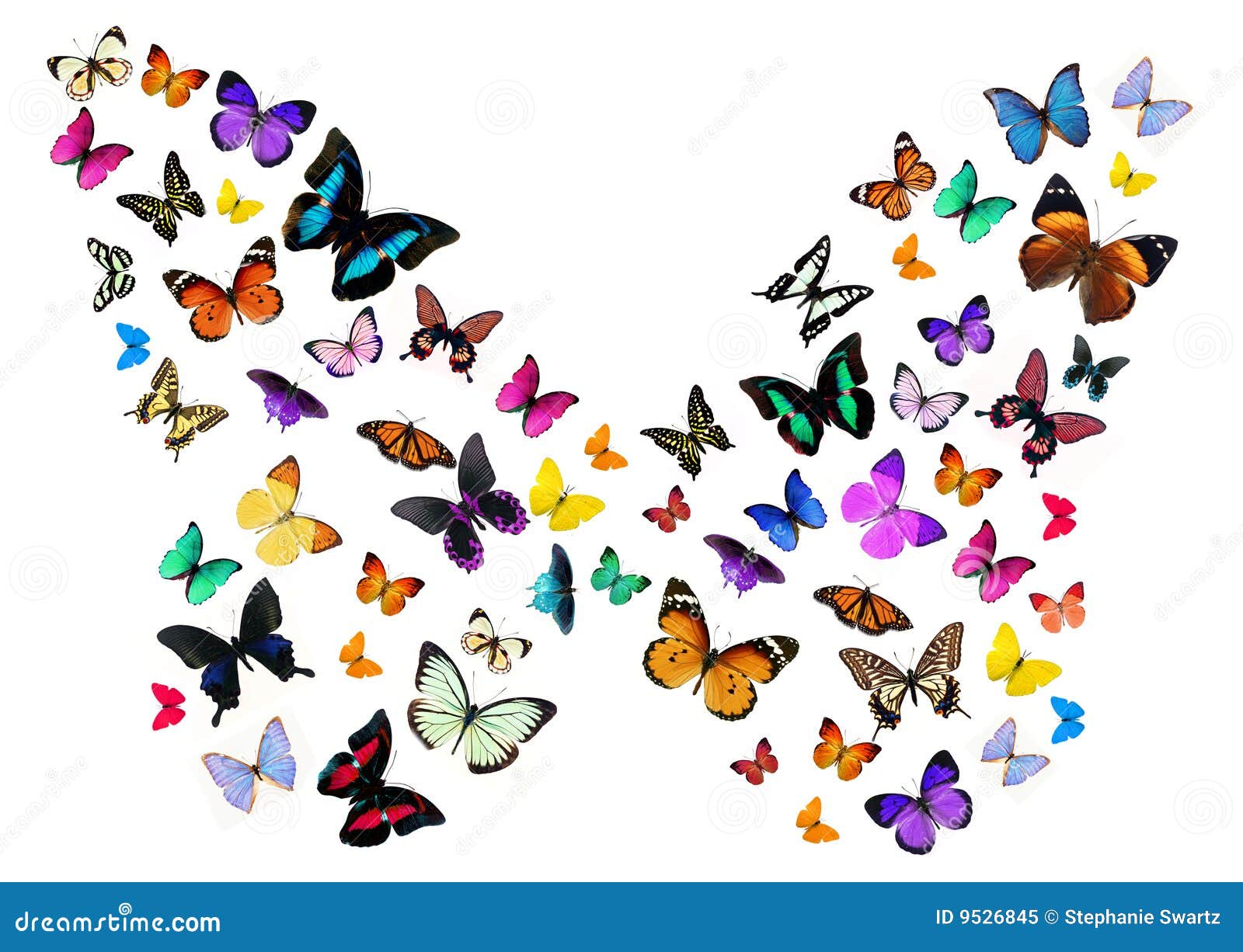 Numerous butterflies stock illustration. Illustration of wallpaper ...