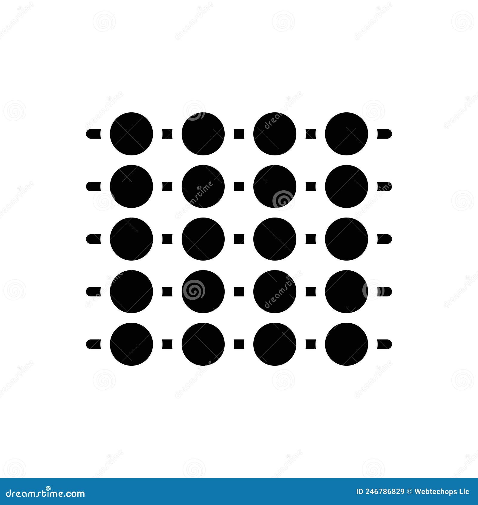 Black Solid Icon for Numerous, Promiscuous and Many Stock Vector ...