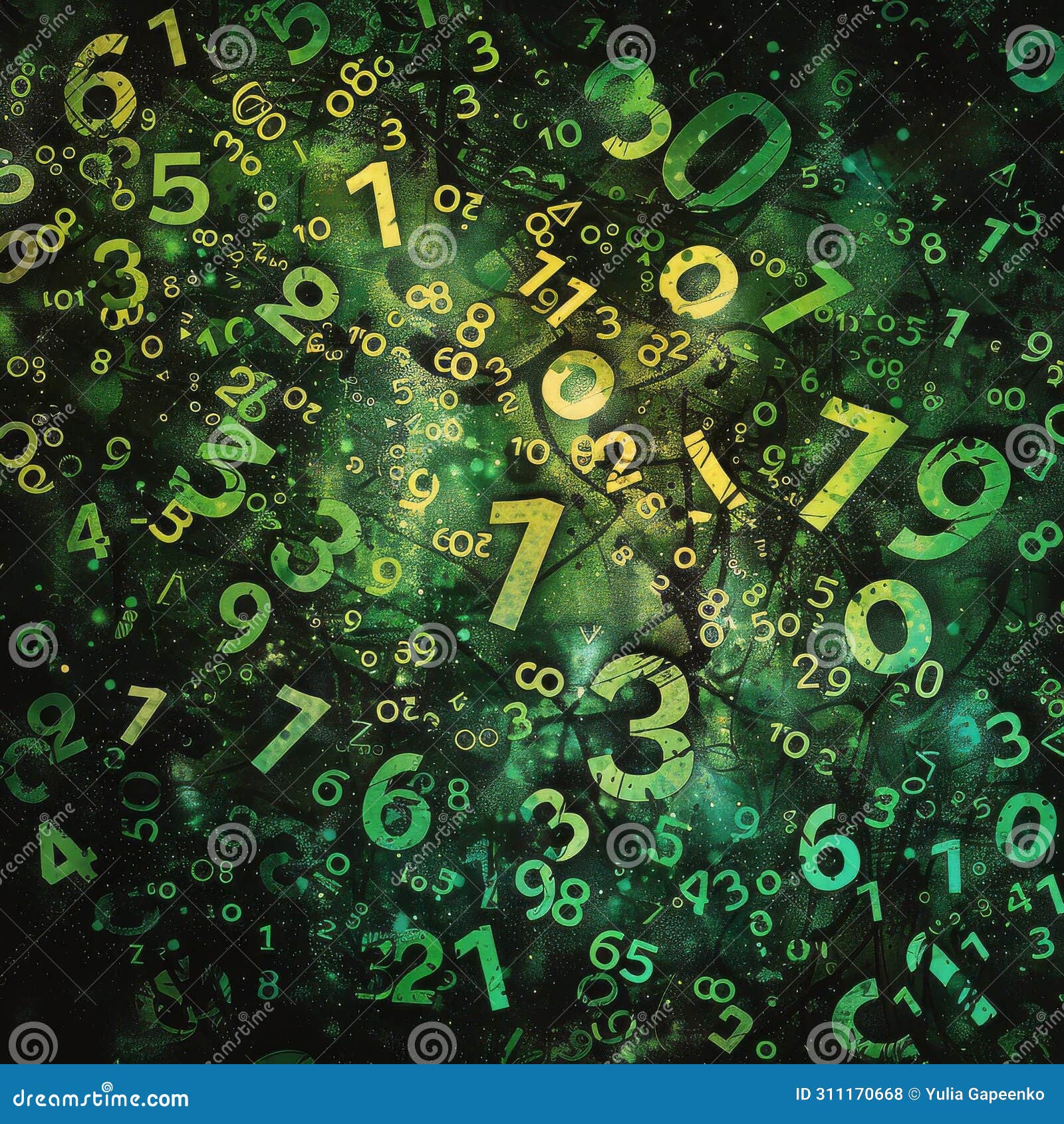 Numerous Numbers Floating in the Air Stock Photo - Image of mathematics ...