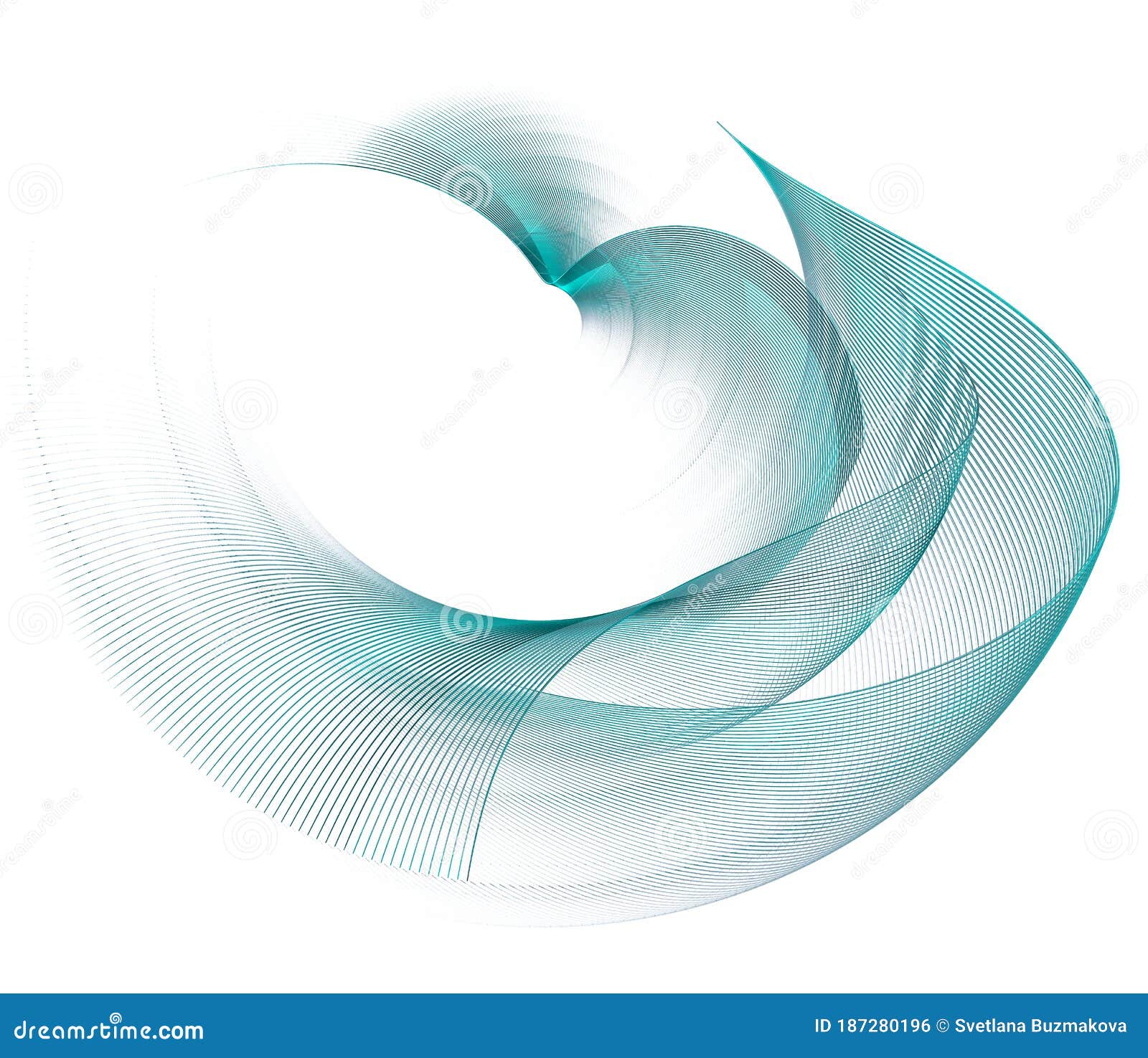 Numerous Wavy Parallel Lines Form the Shape of the Heart and the Recess ...