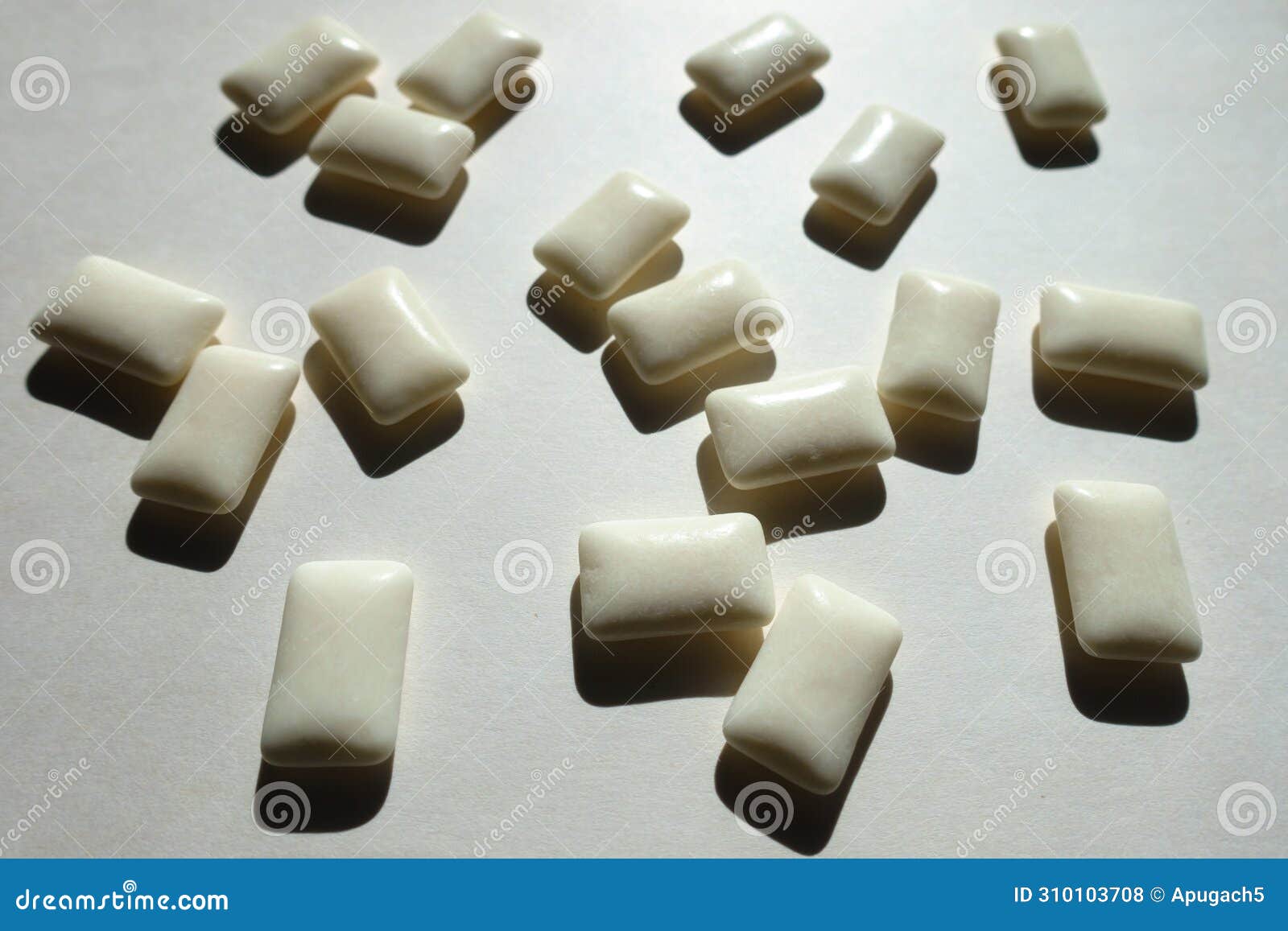 Numerous White Pieces of Chewing Gum Stock Photo - Image of health ...