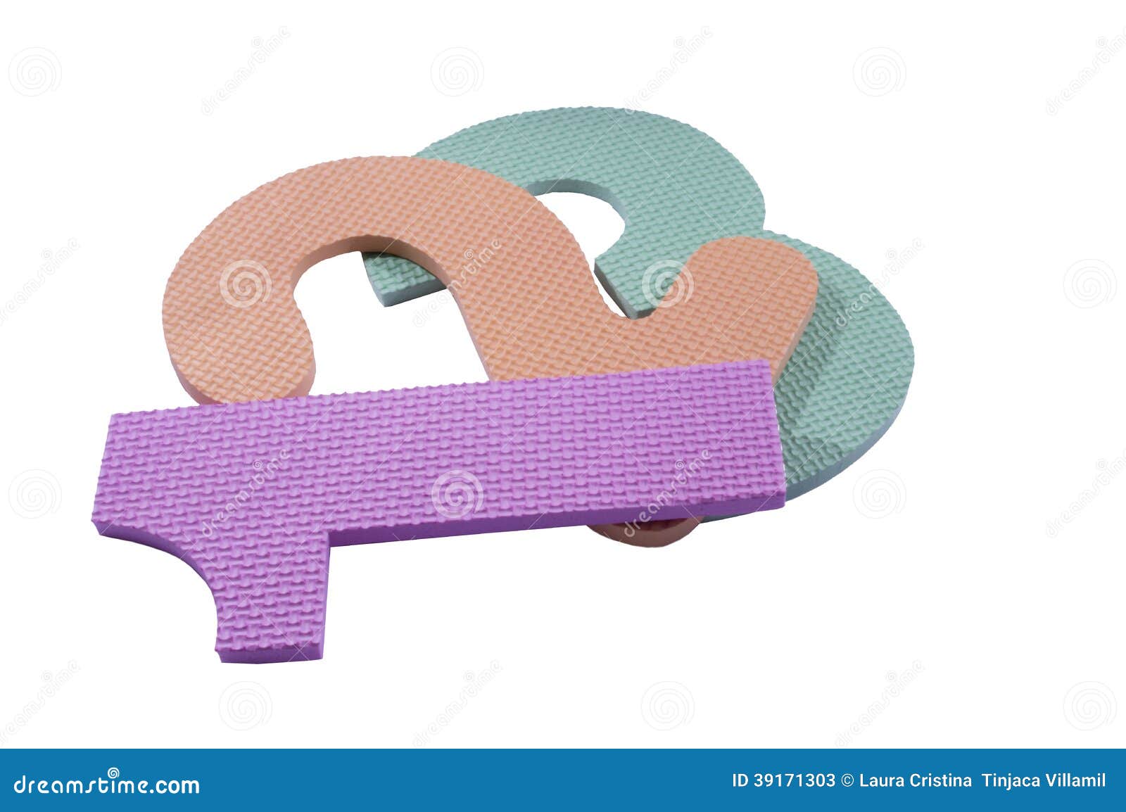 This are the Numers One, Two and Three. Stock Image - Image of green ...