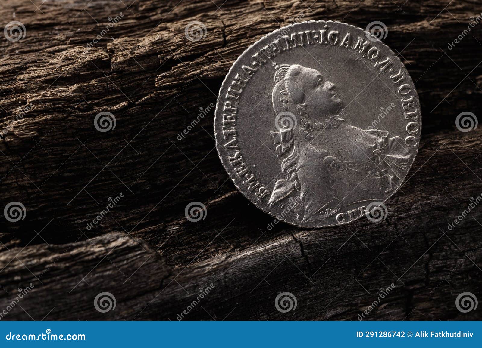 Numismatics. Old Collectible Coins on the Table Stock Photo - Image of ...
