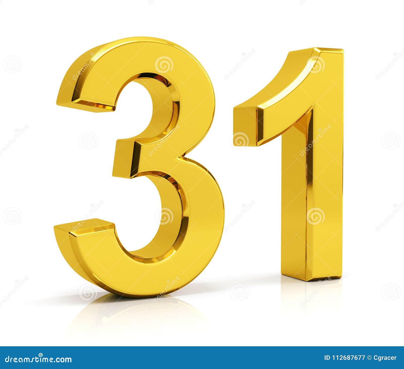 Nummer 31 stock illustratie. Illustration of renderen - 112687677