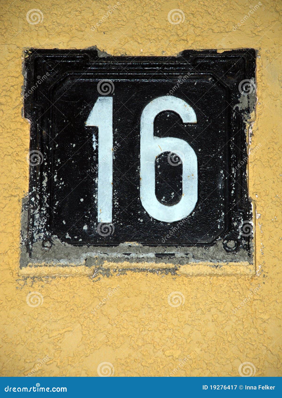 Nummer 16 stock afbeelding. Image of grunge, roest, staal - 19276417