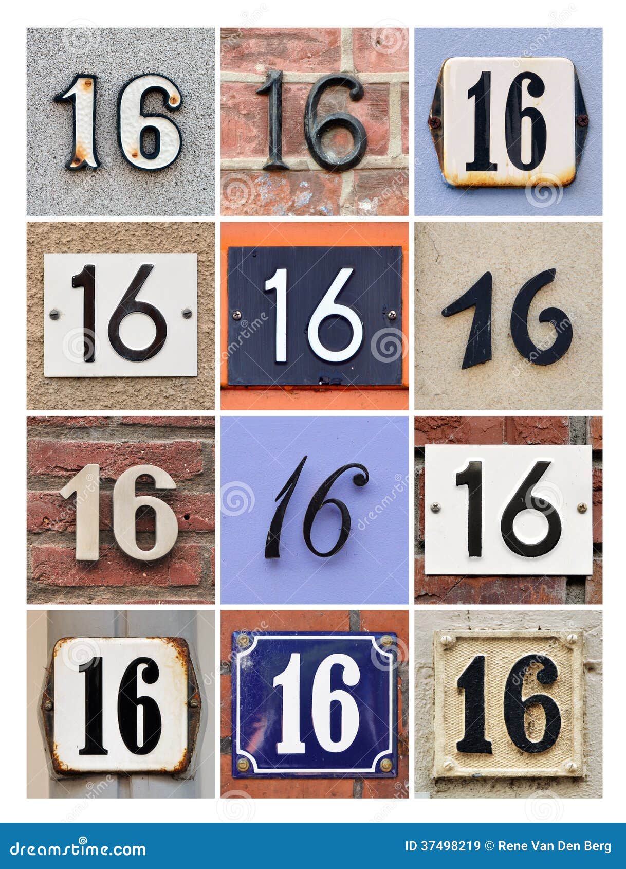Nummer 16 stock afbeelding. Image of zelfs, verjaardag - 37498219