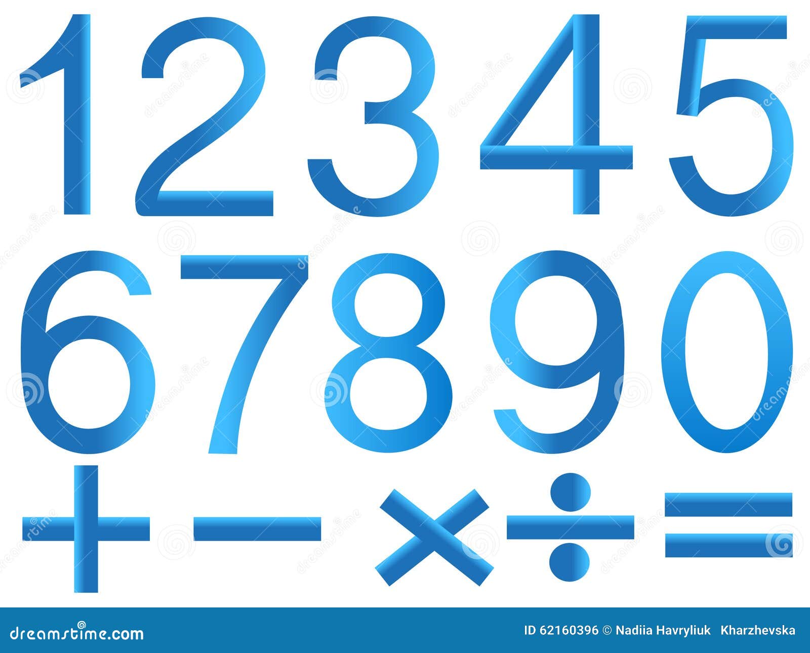 Nummer Och Symboler Av Matematik Vektor Illustrationer - Illustration ...