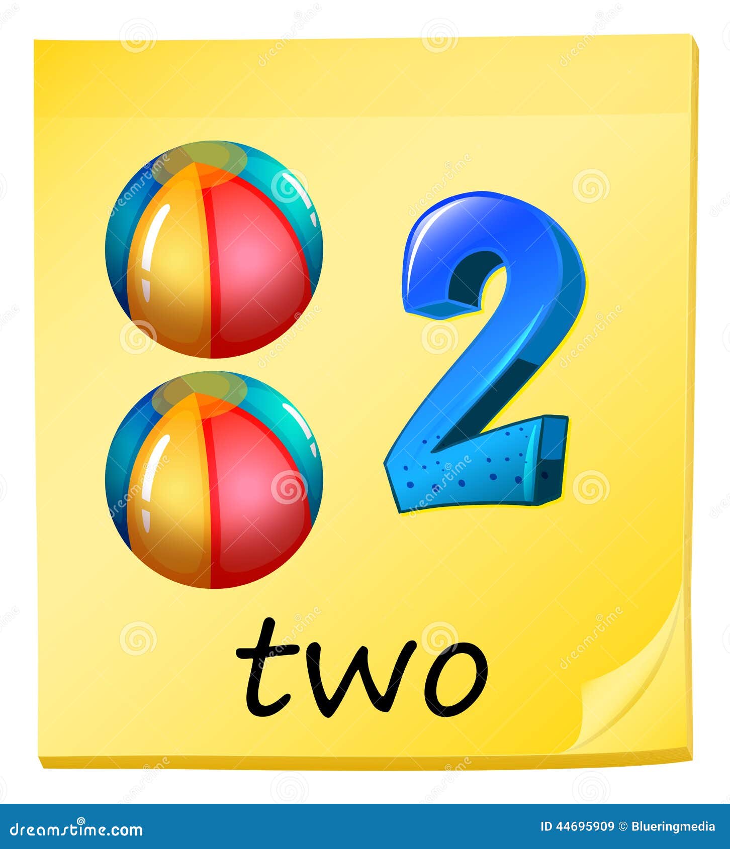 Nummer twee vector illustratie. Illustration of sferisch - 44695909