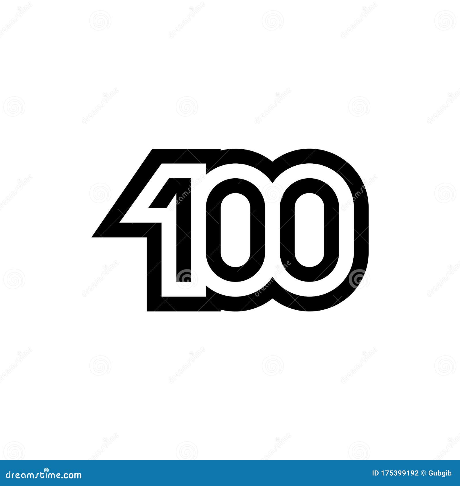 Nummer 100 Vektor-Icon-Design Vektor Abbildung - Illustration von karte ...