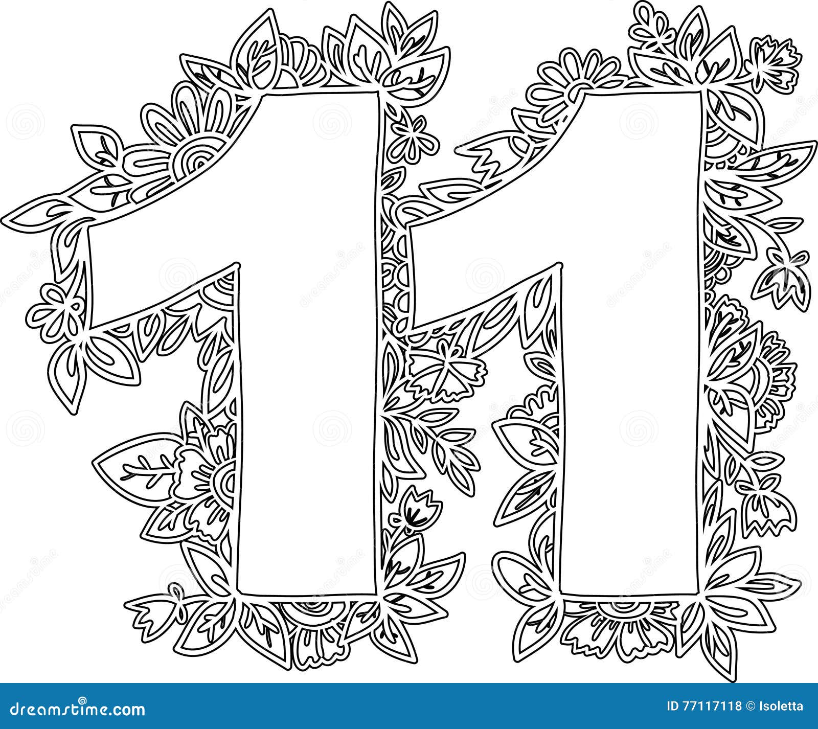 Nummer 11, Vektordesignbeståndsdel Vektor Illustrationer - Illustration ...