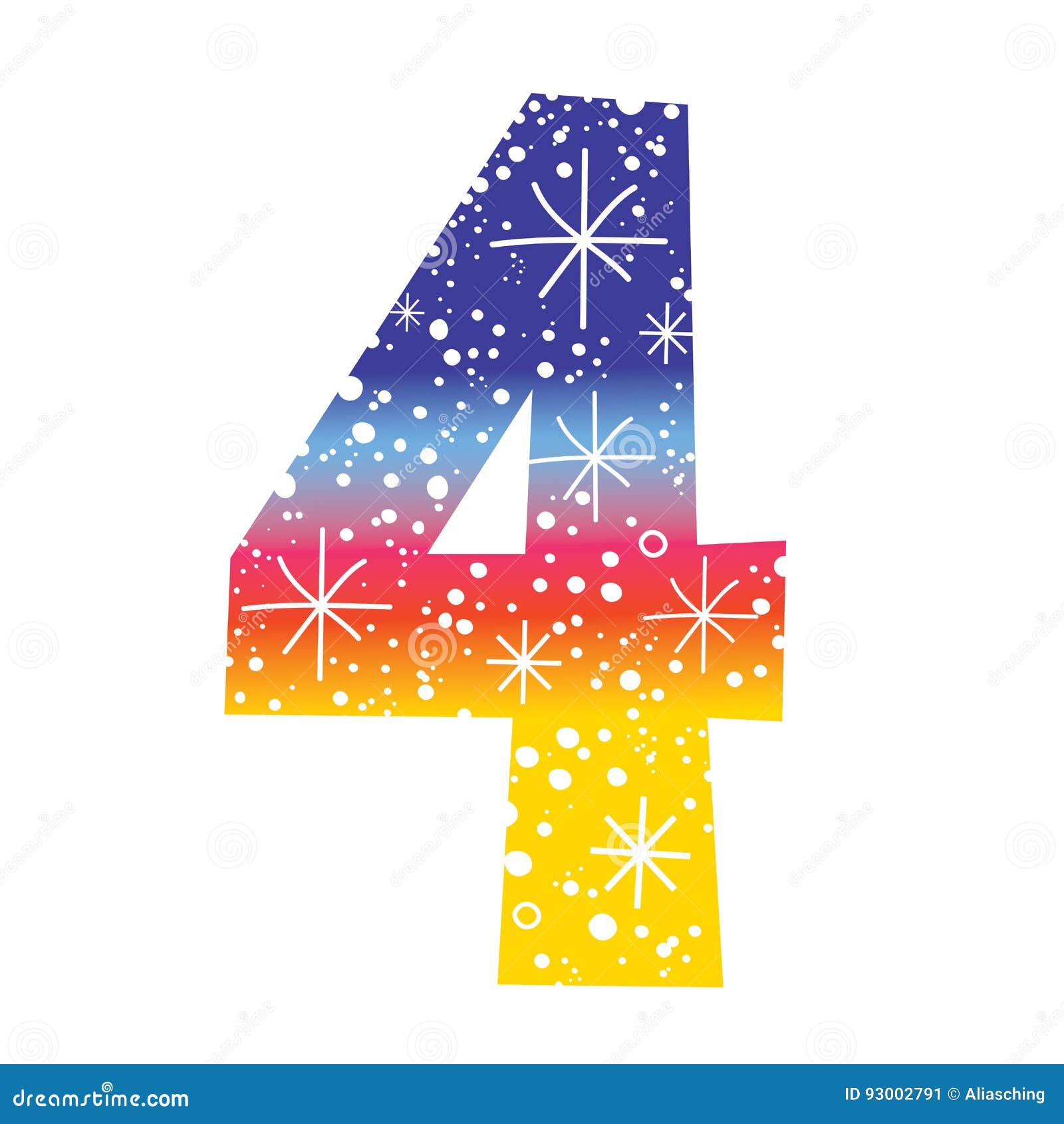 Nummer vier vector illustratie. Illustration of symbool - 93002791