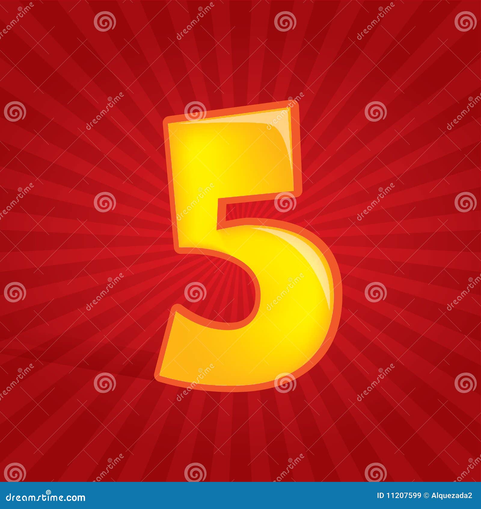 Nummer vijf stock illustratie. Illustration of illustratie - 11207599