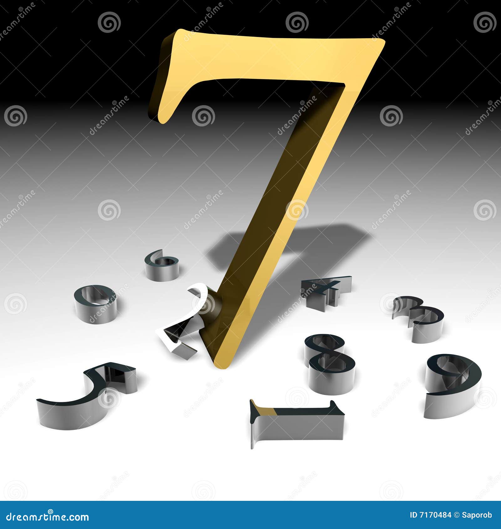 Nummer Zeven stock illustratie. Illustration of plaats - 7170484