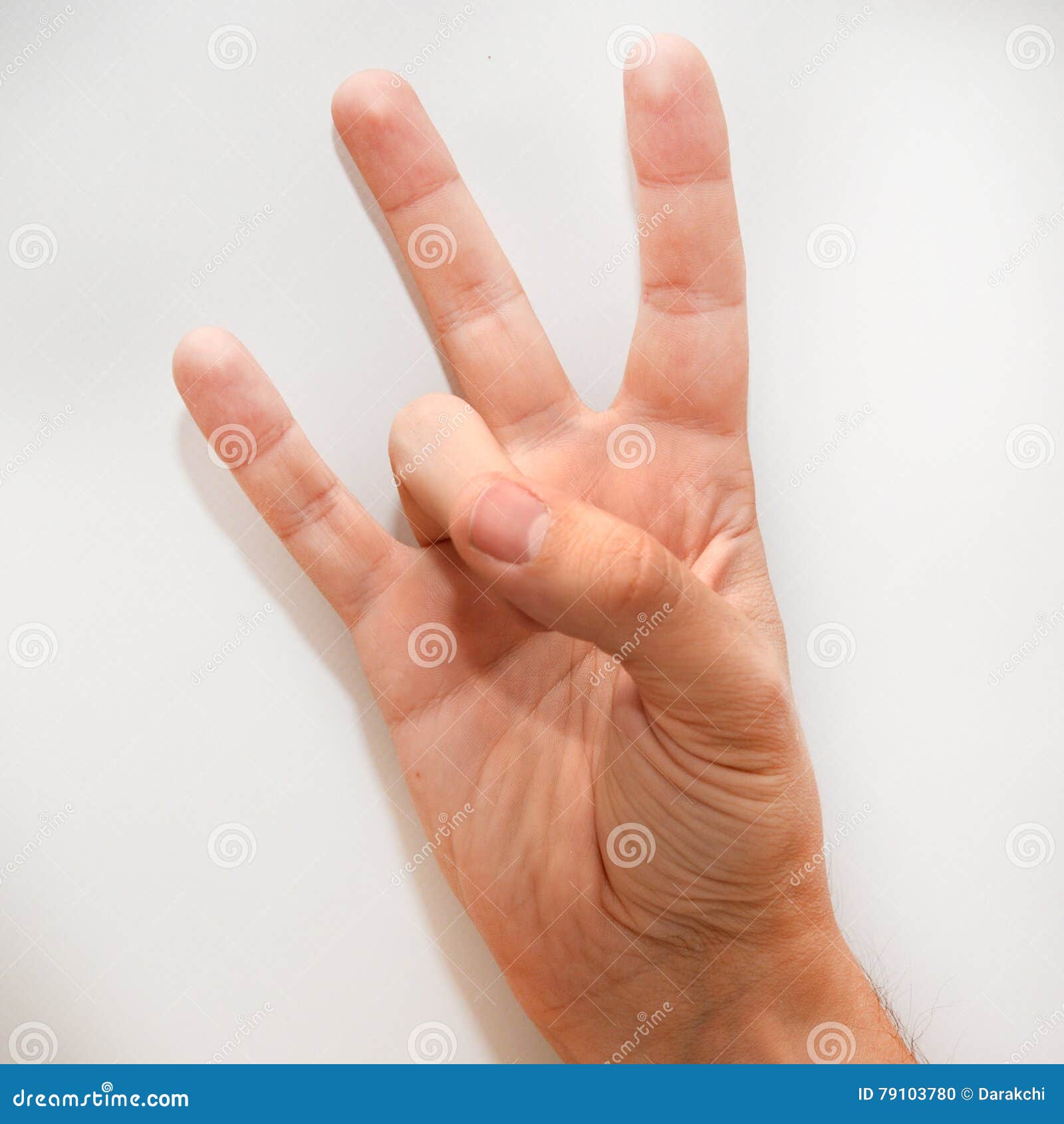 Nummer Zeven in De Amerikaanse Gebarentaal & X28; ASL& X29; Stock Foto ...