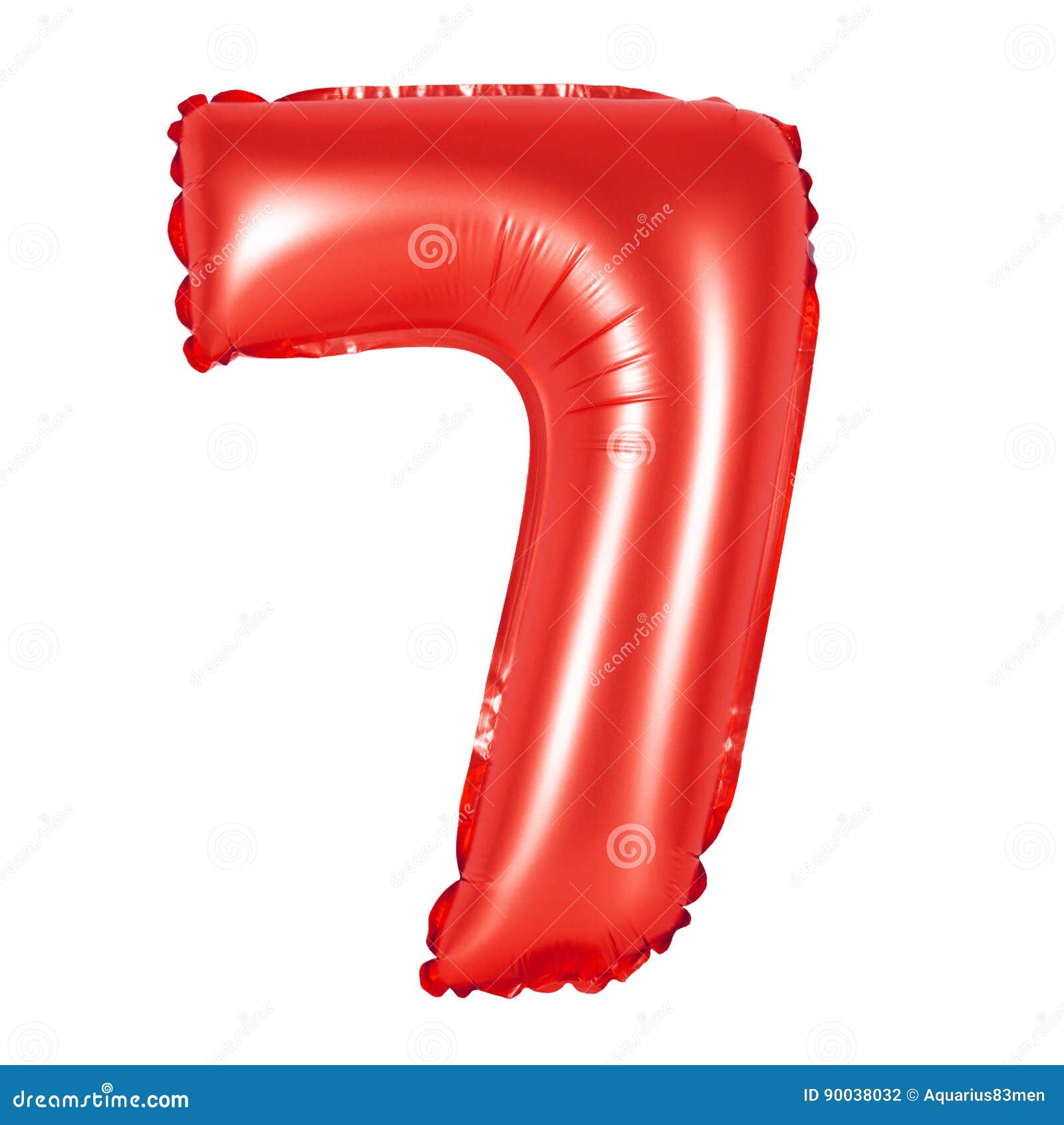 Nummer 7 Zeven Van Ballonsrood Stock Foto - Image of verkoop, groep ...