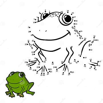 Nummerlek (grodan) vektor illustrationer. Illustration av lära - 50531925