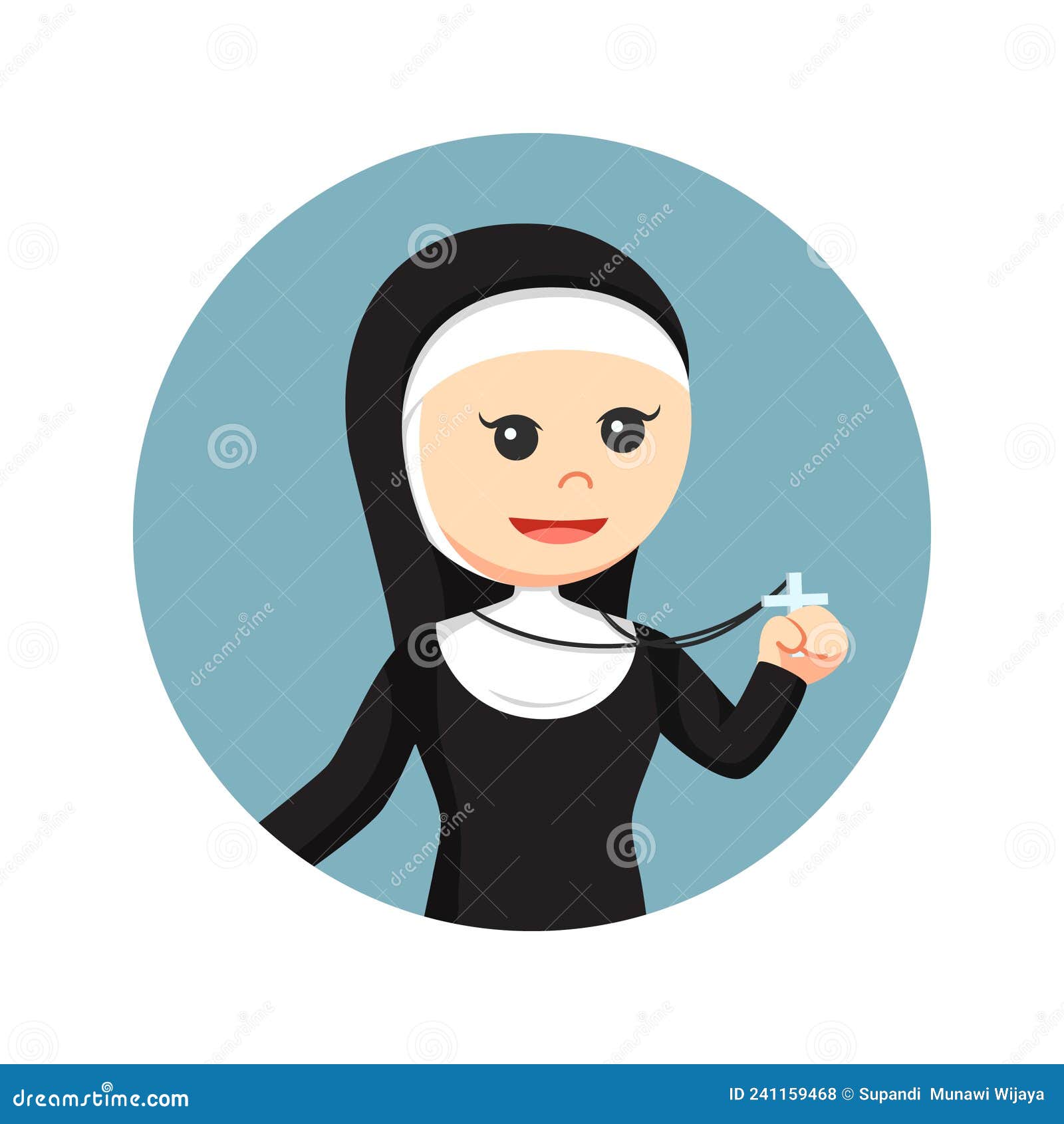 Nun Character Profession Design Vector Stock Vector - Illustration of ...