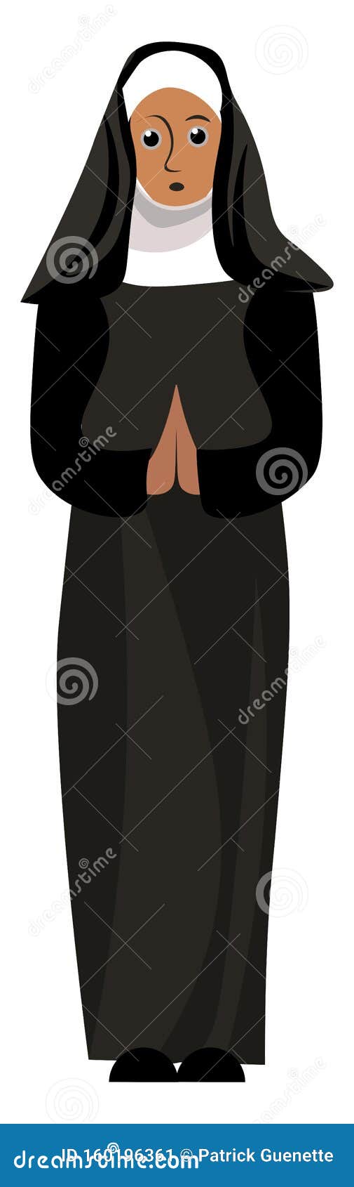 Nun, illustration, vector stock vector. Illustration of monastery ...