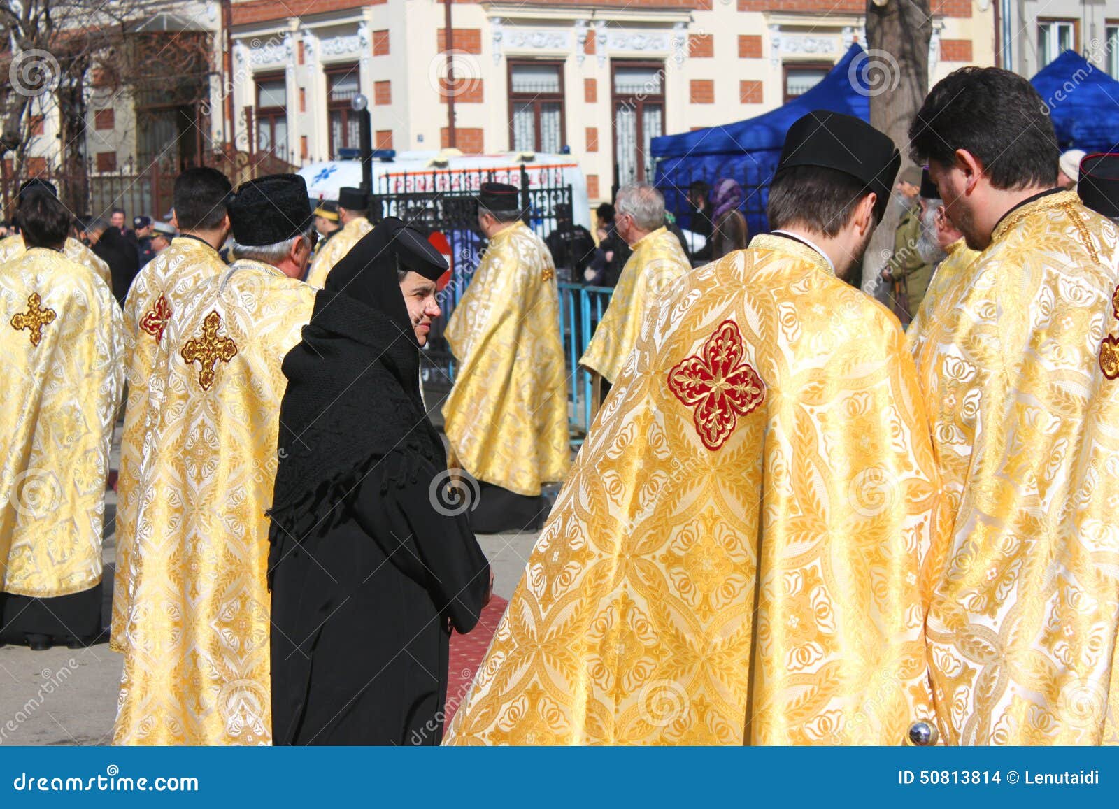 A Nun between Orthodox Priests Editorial Stock Image - Image of faith ...