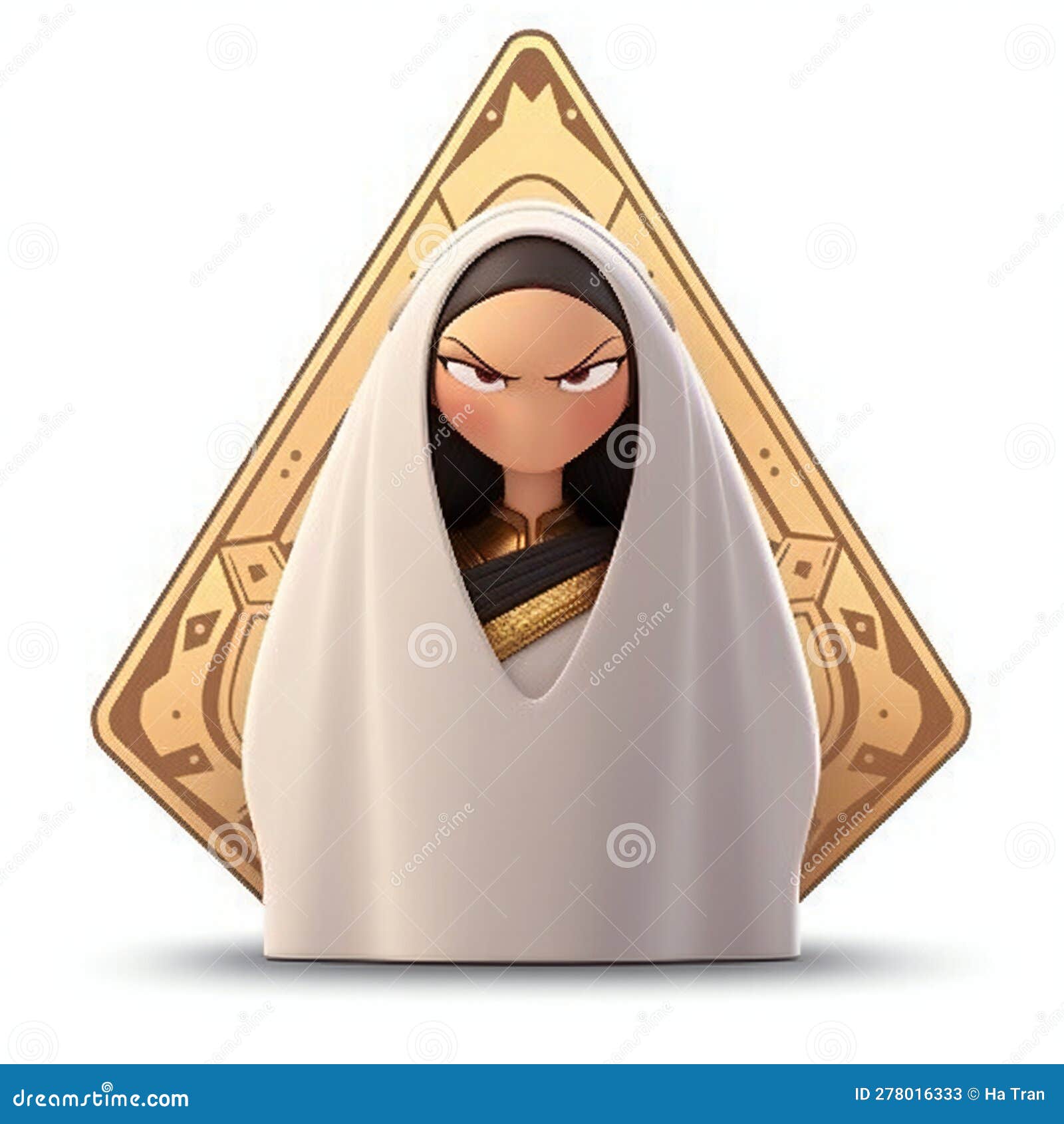 Nun with a Sign of the Zodiac, Stock Illustration - Illustration of ...