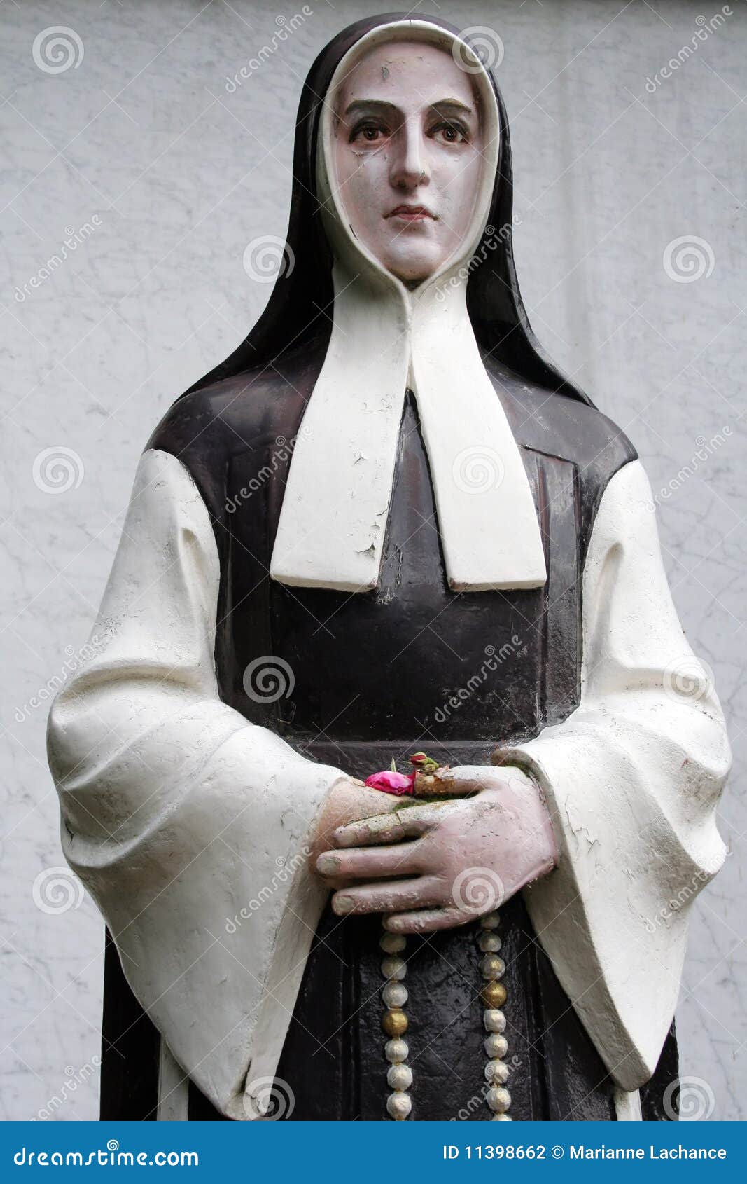 Nun Statue stock photo. Image of hand, face, paint, sister - 11398662