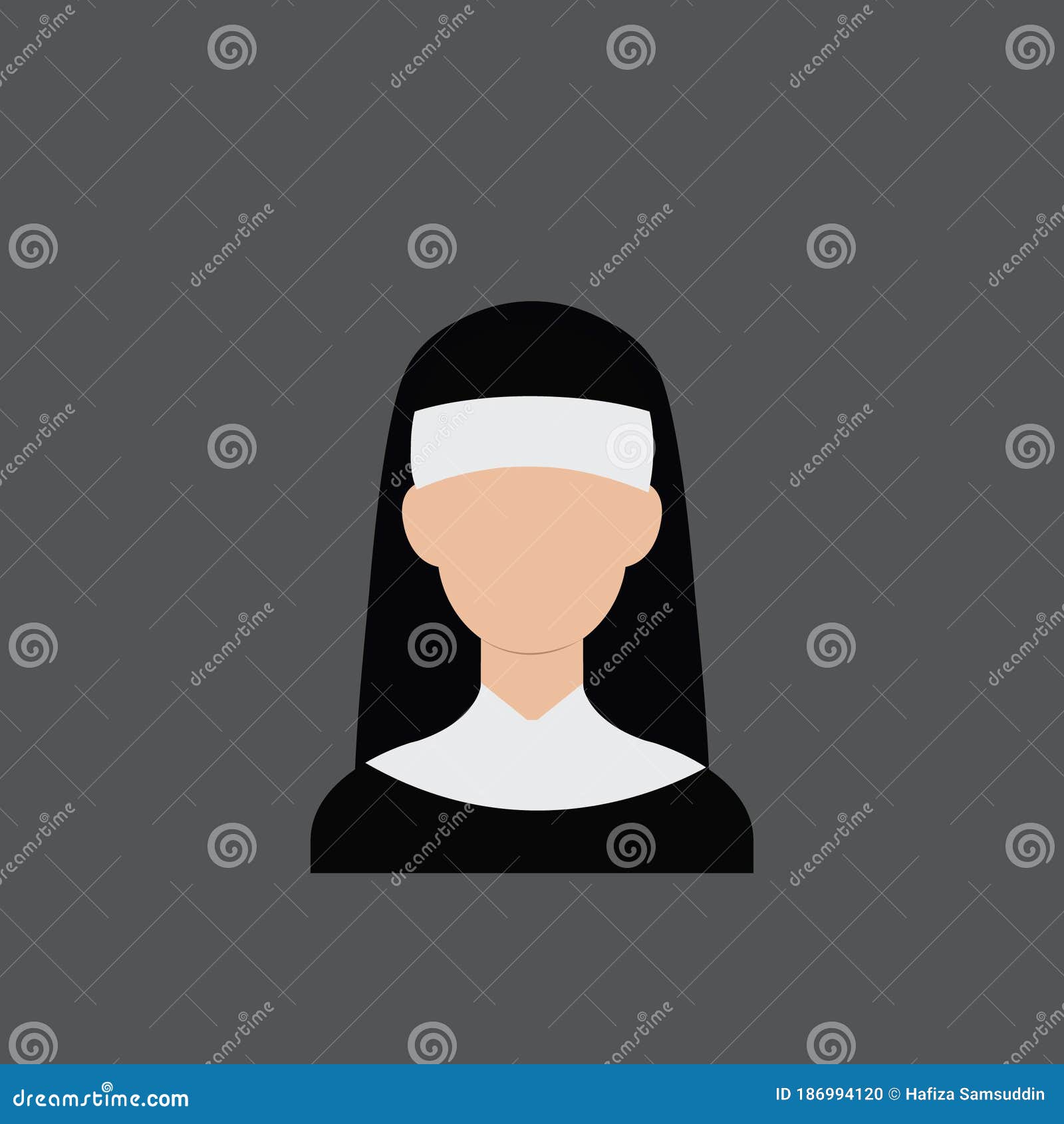 Nun. Vector Illustration Decorative Design Stock Vector - Illustration ...