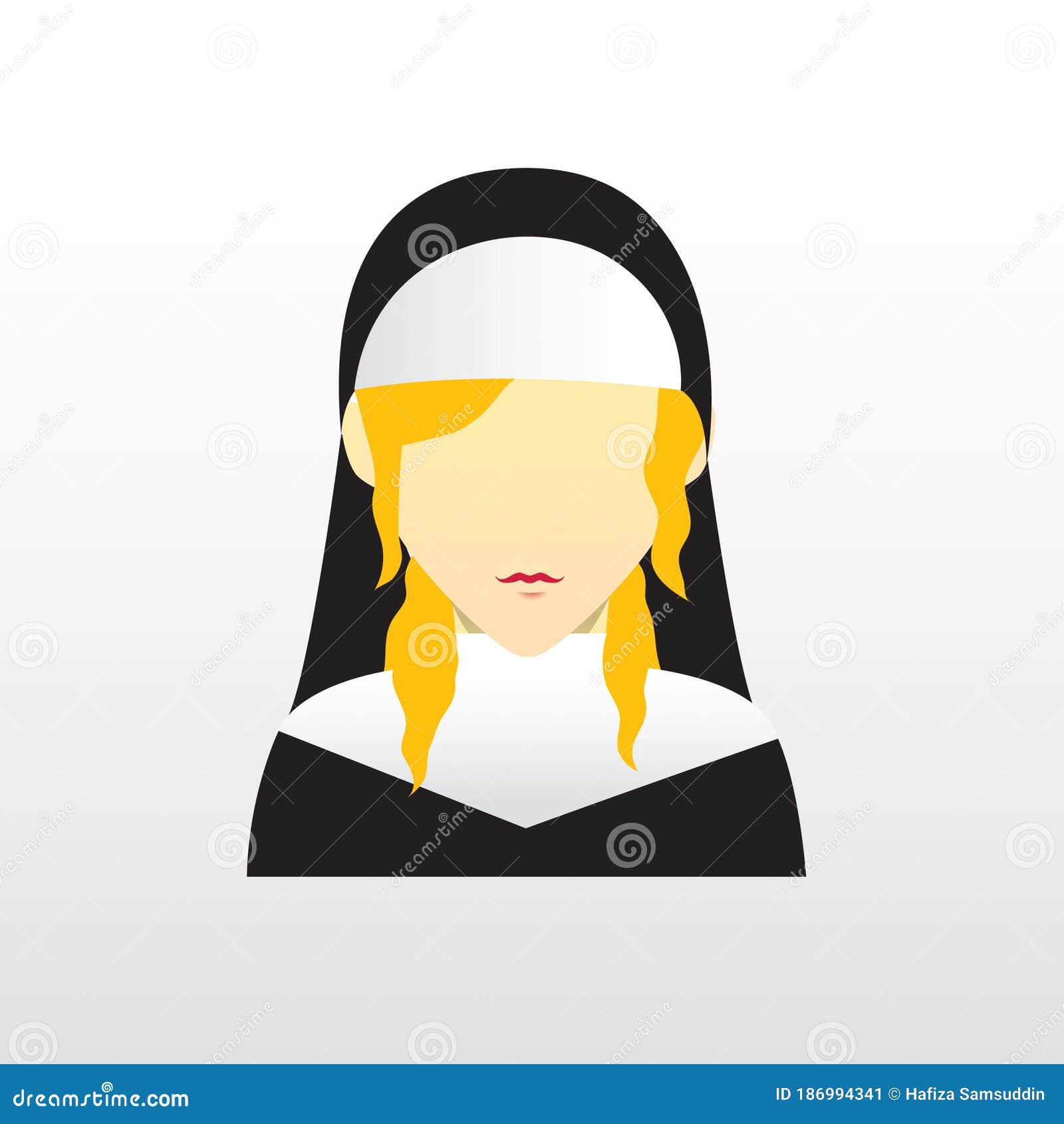Nun. Vector Illustration Decorative Design Stock Vector - Illustration ...